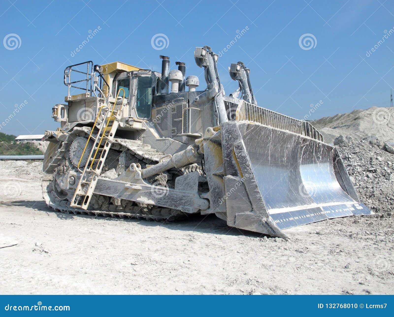 Earthmover in a Chalk Open Pit Mine Stock Photo - Image of mover ...