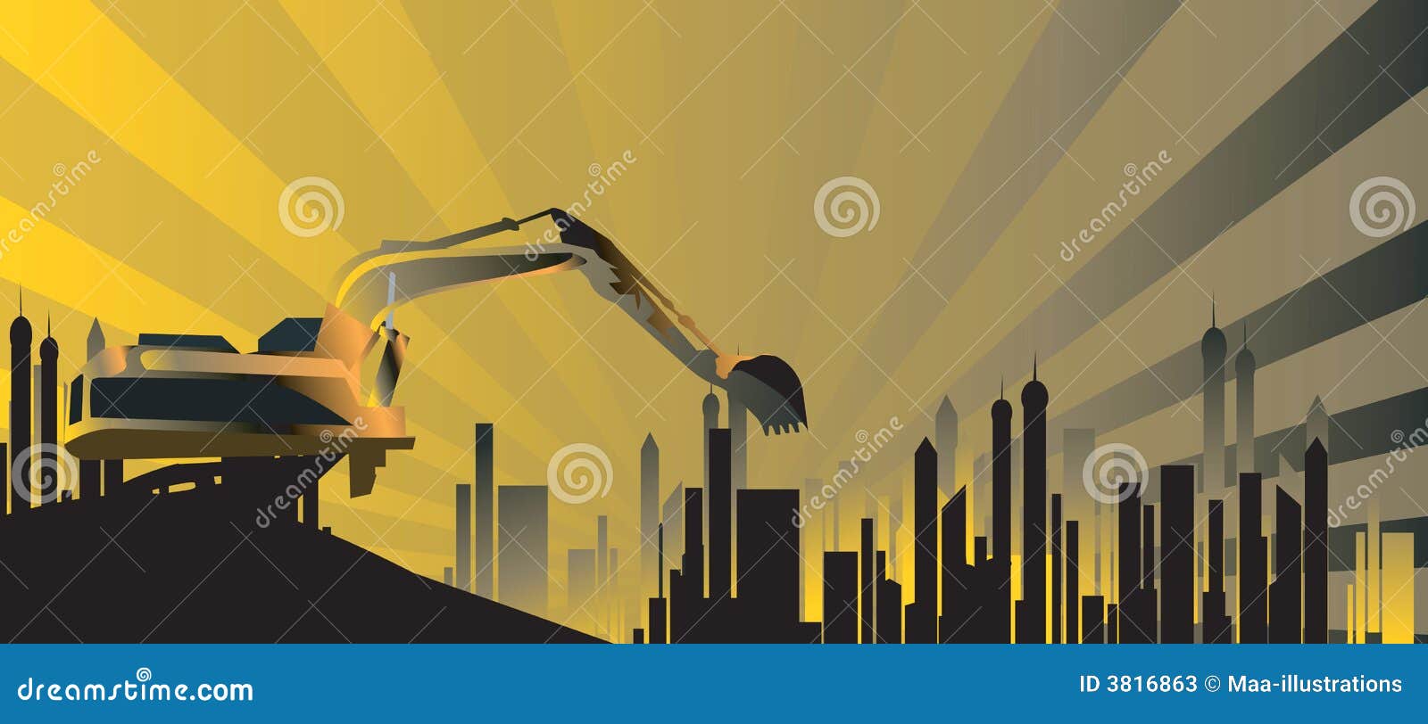 An earth mover machine stock vector. Illustration of funky - 3816863