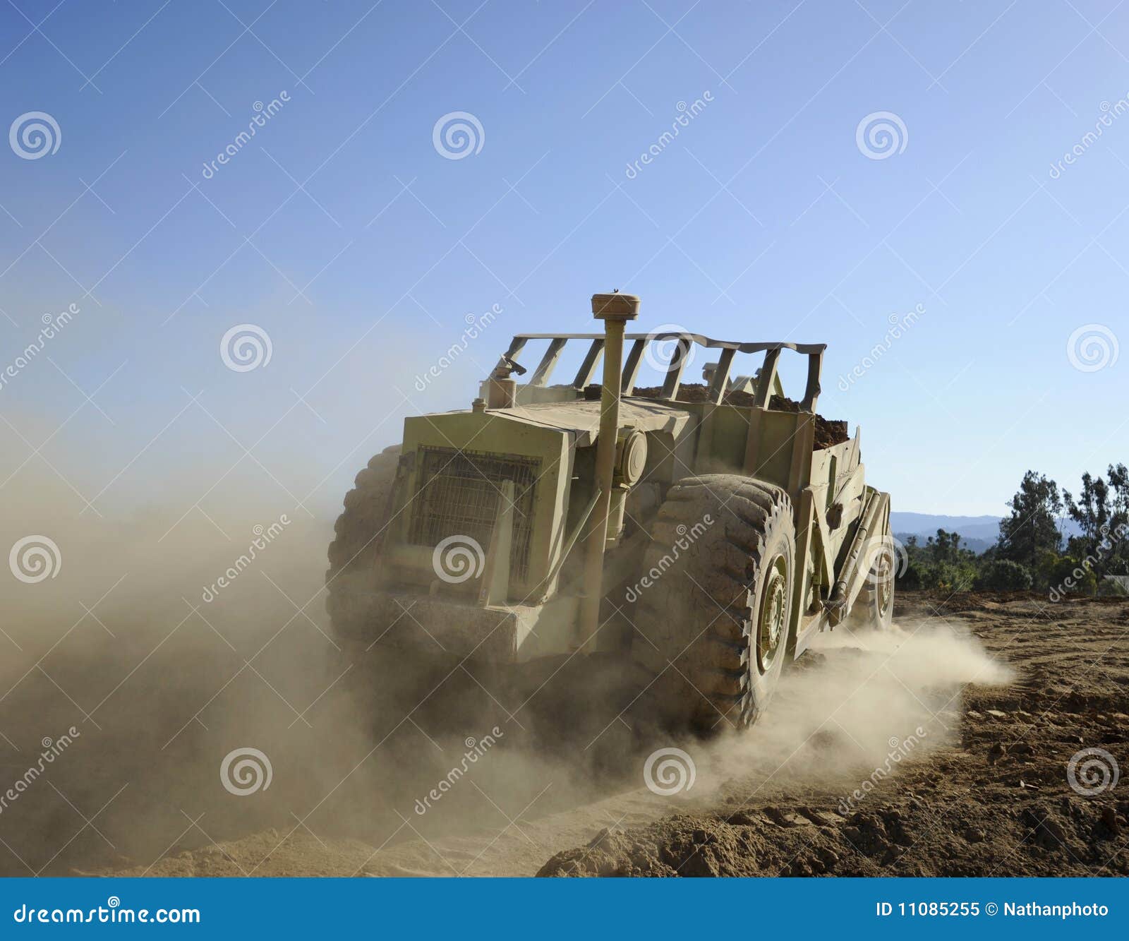Earth Mover Loading Dumper Truck With Sand In Quarry. Excavator Loading ...