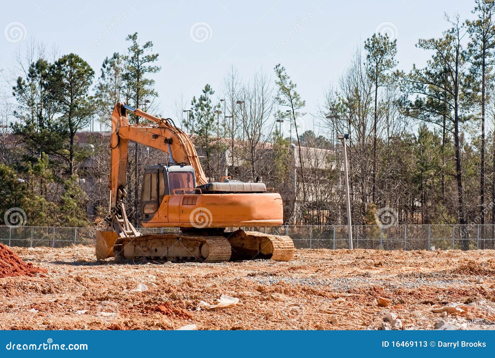 Earth Moving Equipment in Dirt Field Stock Image - Image of heavy ...