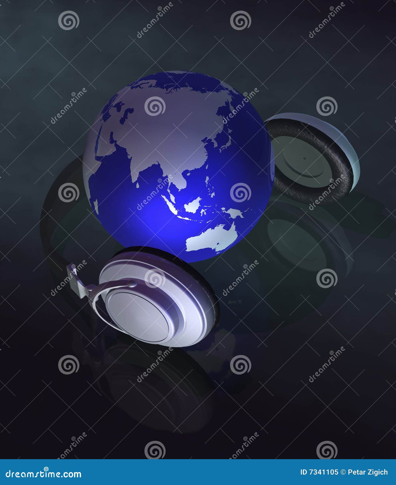 Earth & Music Concept 3d Stock Illustration - Illustration of huge ...