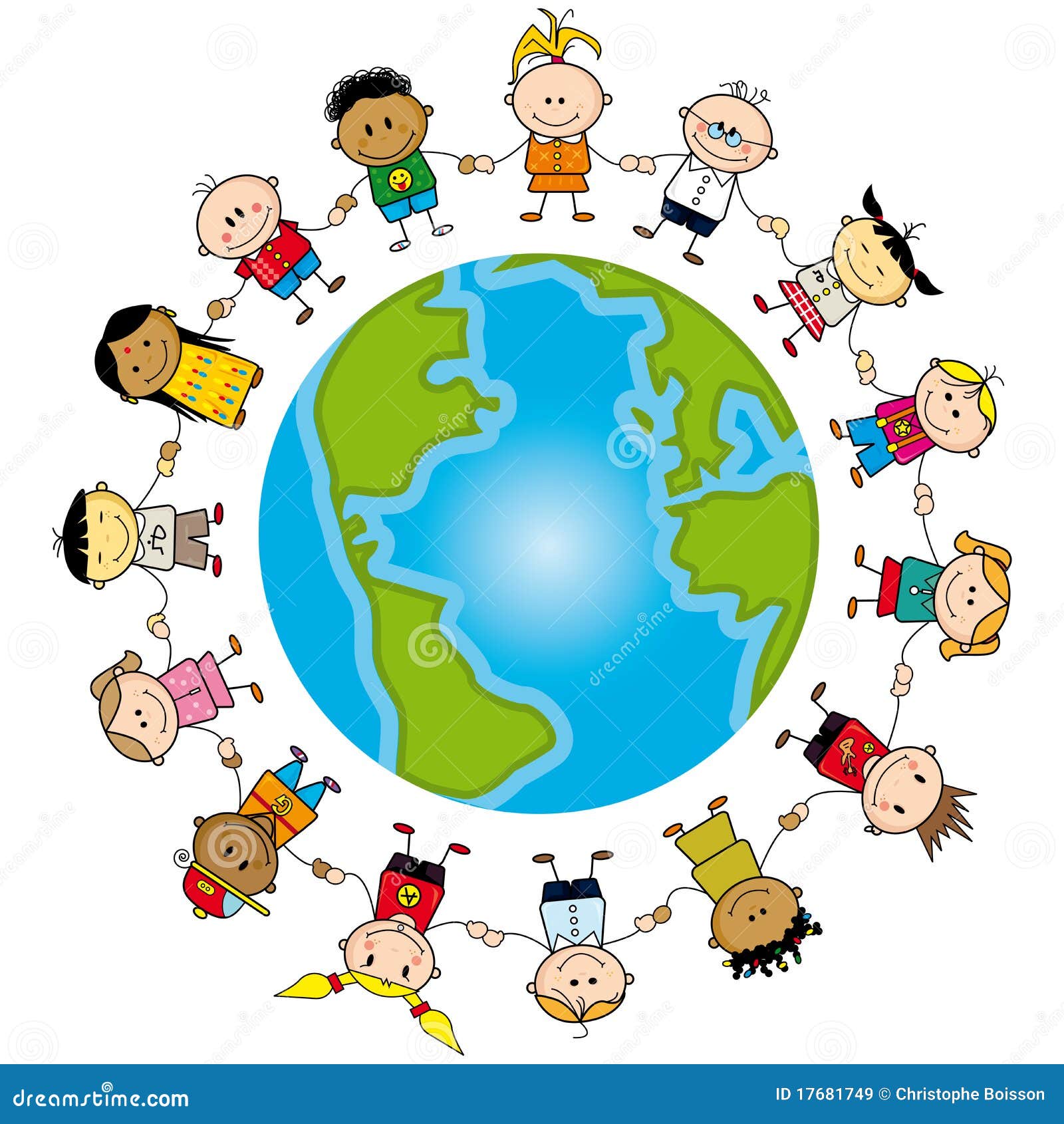 Earth is my friend stock illustration. Illustration of multi - 17681749