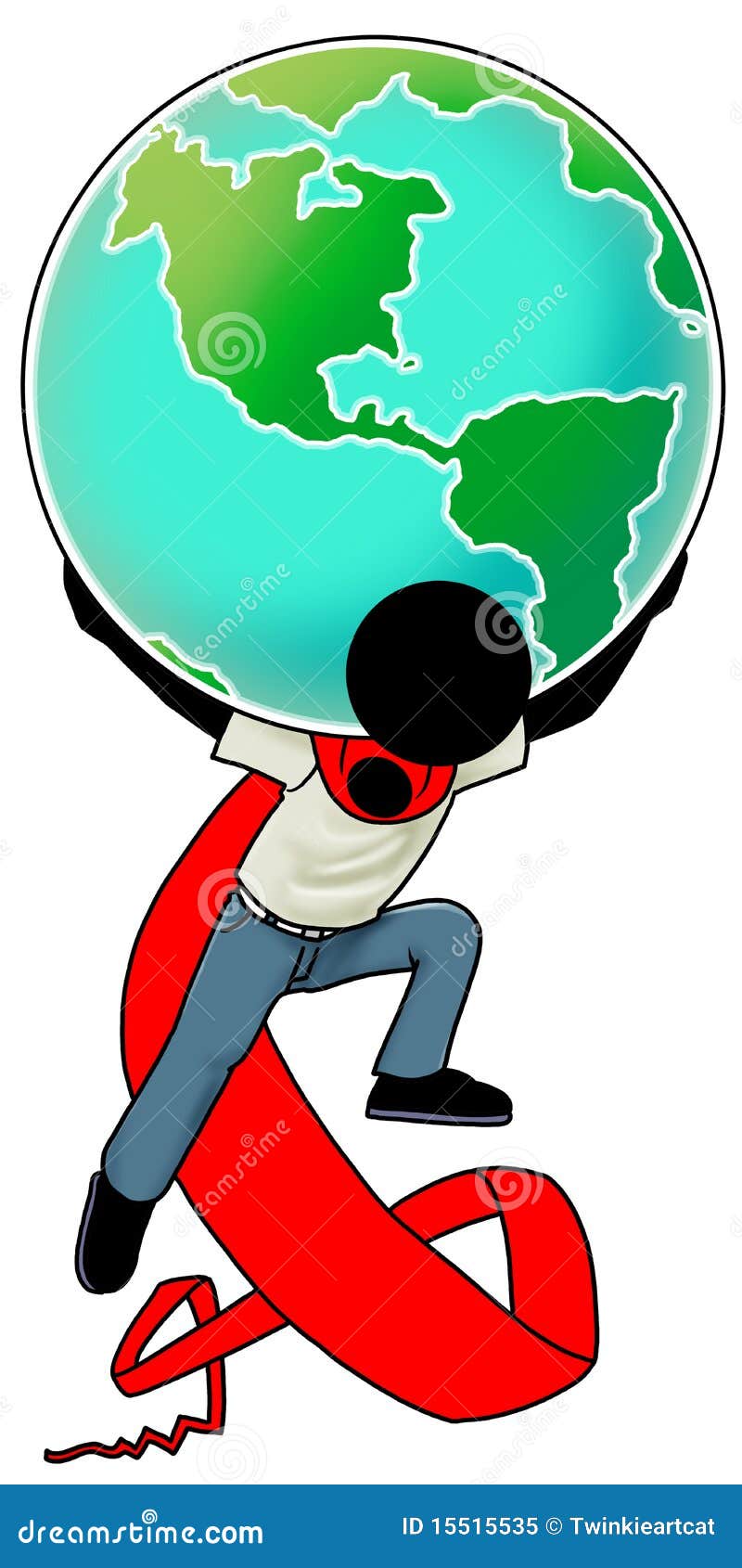 Earth on my shoulder stock illustration. Illustration of icon - 15515535