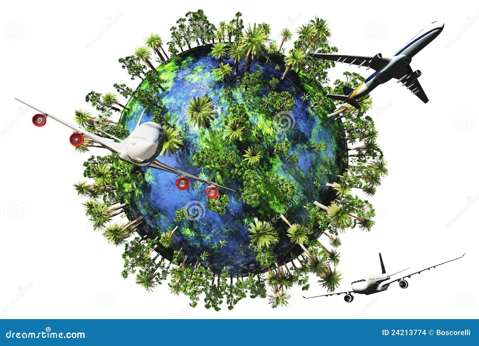 Earth Nature and Travel Concept 3D Render 1 Stock Illustration ...