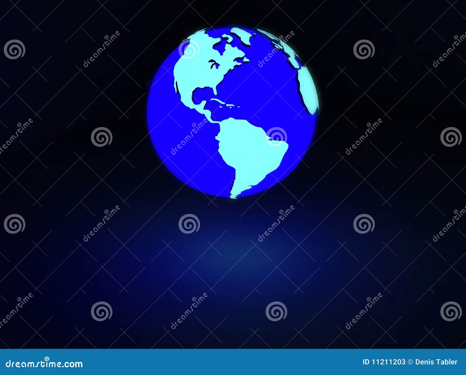 Earth with neon glow stock illustration. Illustration of reflection ...
