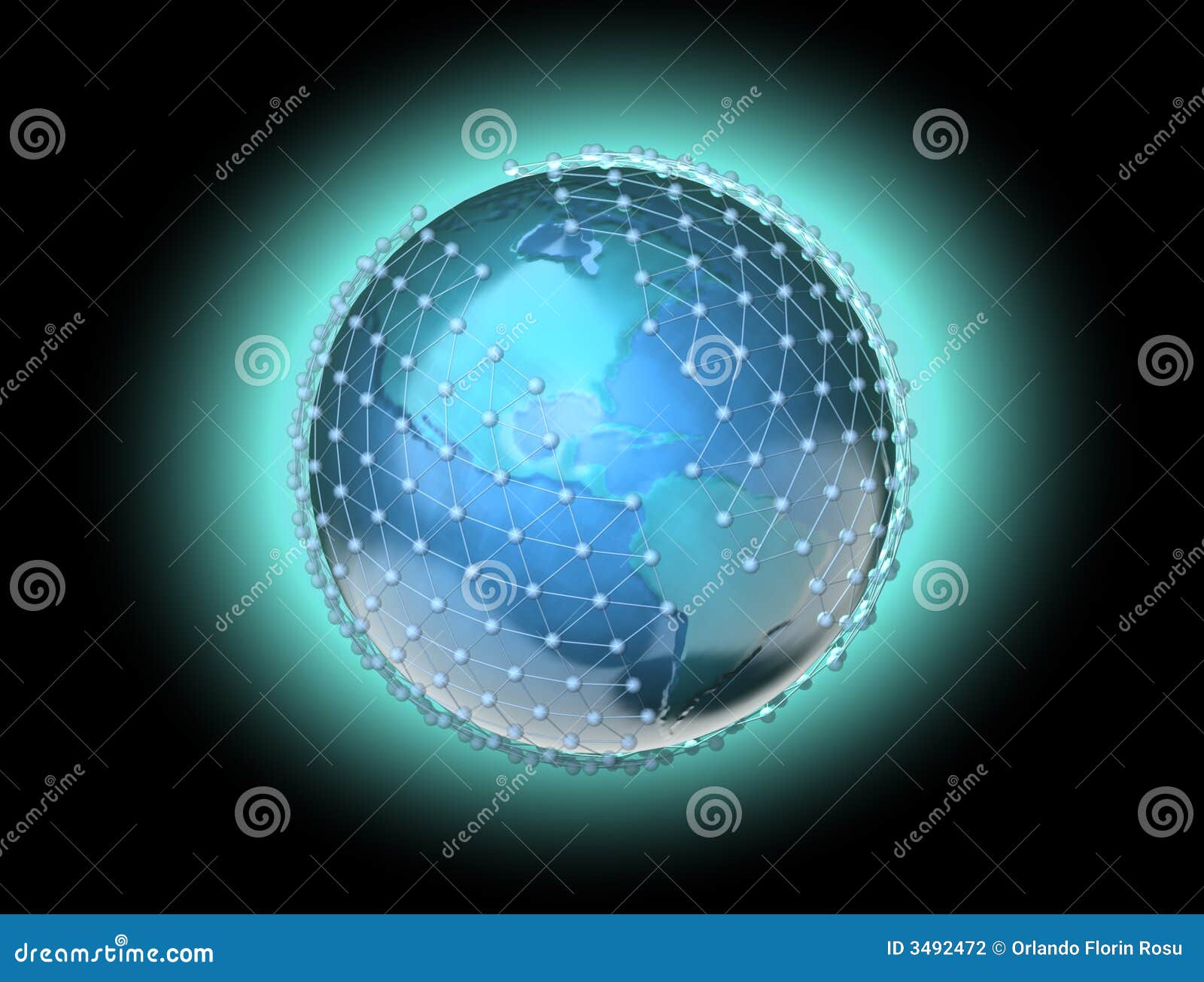 Earth network stock illustration. Illustration of conceptual - 3492472