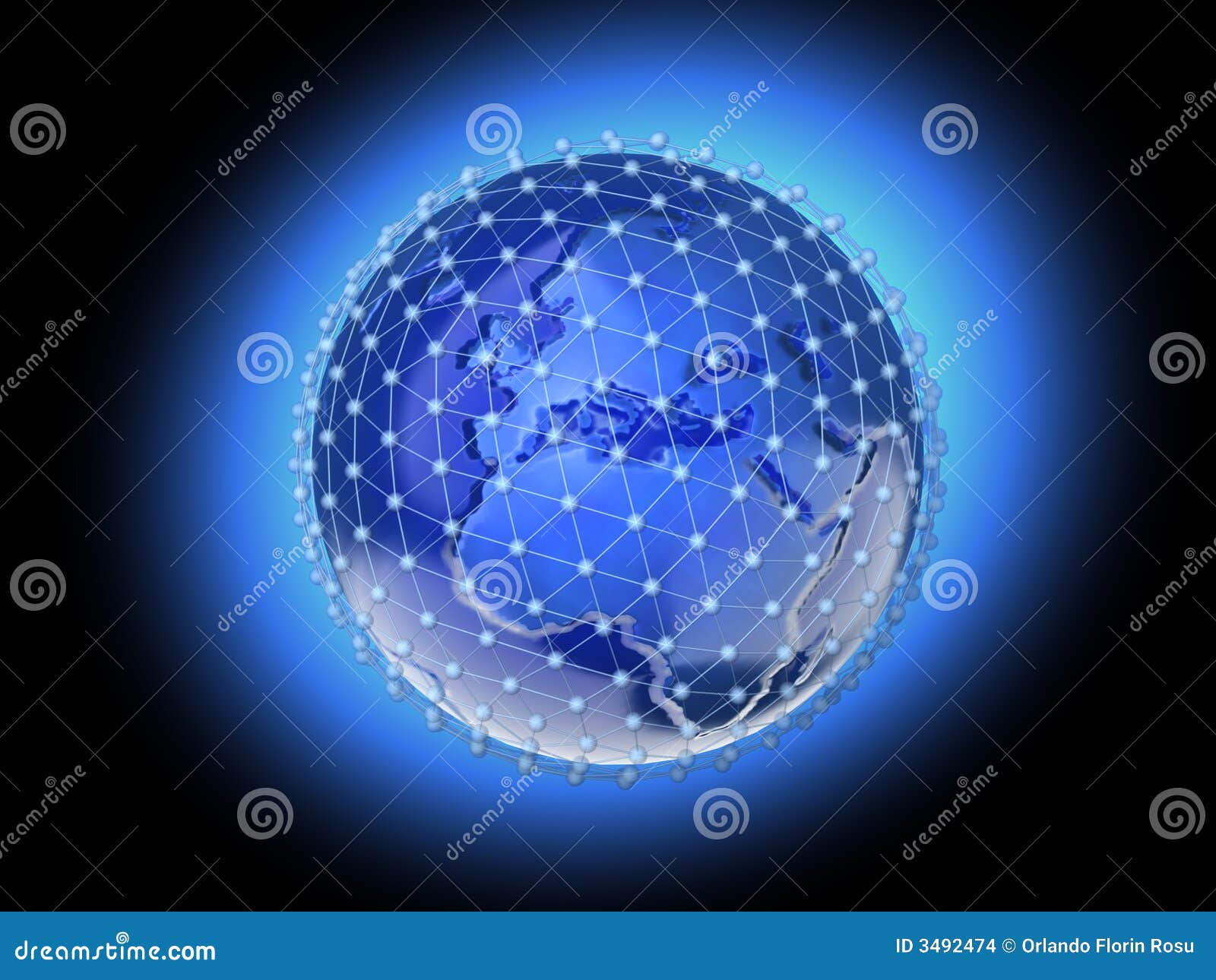 Earth network stock illustration. Illustration of globe - 3492474
