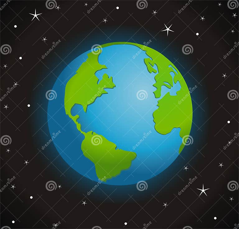 Earth at night stock vector. Illustration of round, star - 9328593