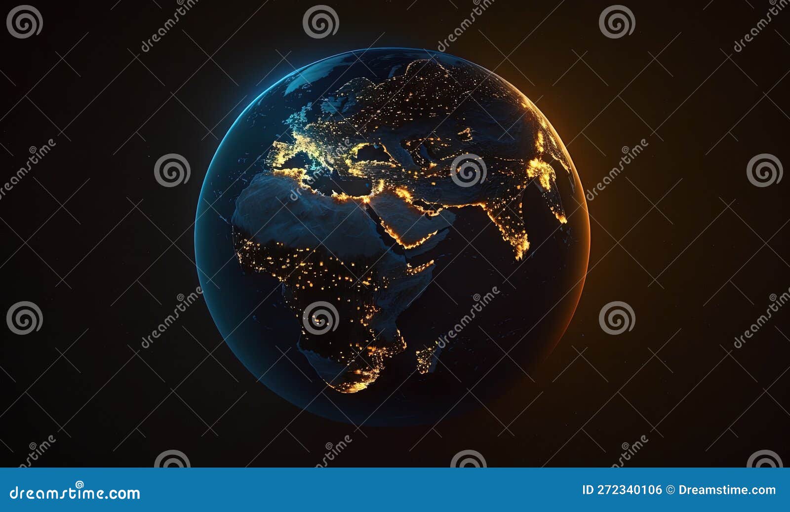 The Earth at Night with Lights of Cities and Cities on it Stock ...