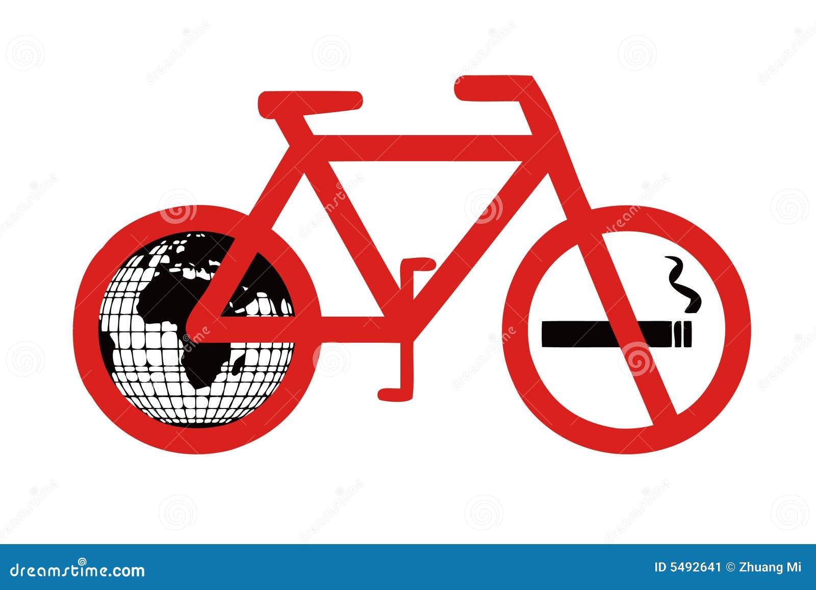 Earth and no smoking sign stock vector. Illustration of signs - 5492641