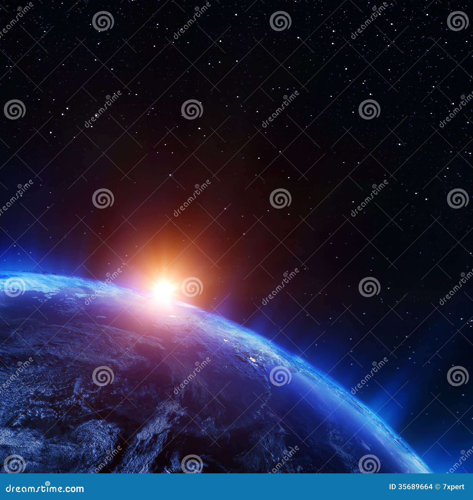 Earth north from space stock illustration. Illustration of geography ...