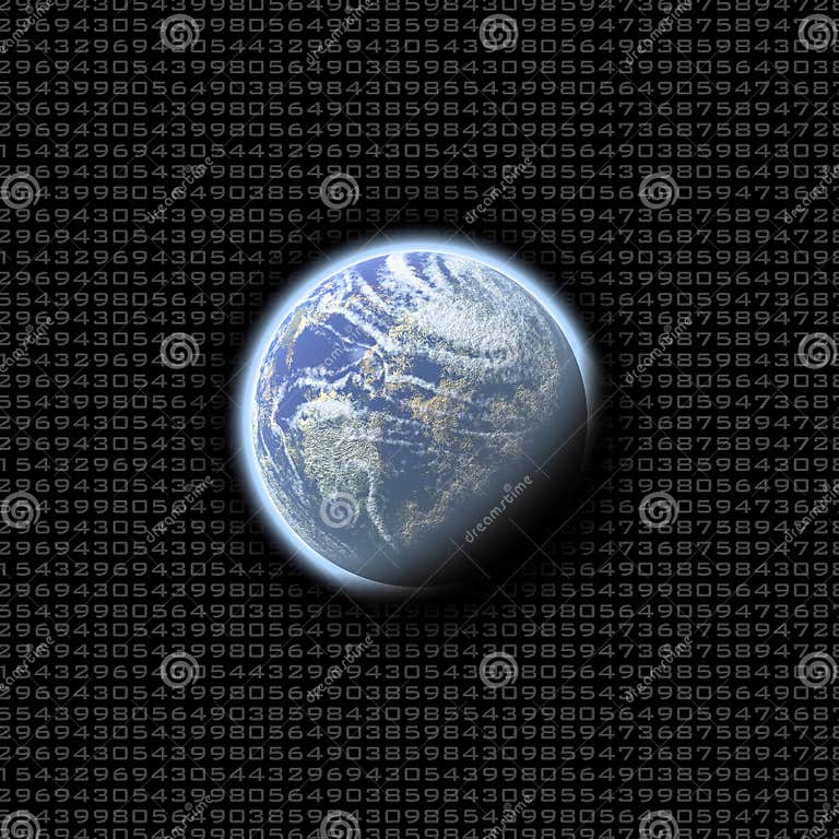 Earth numbers stock illustration. Illustration of electronics - 2133354