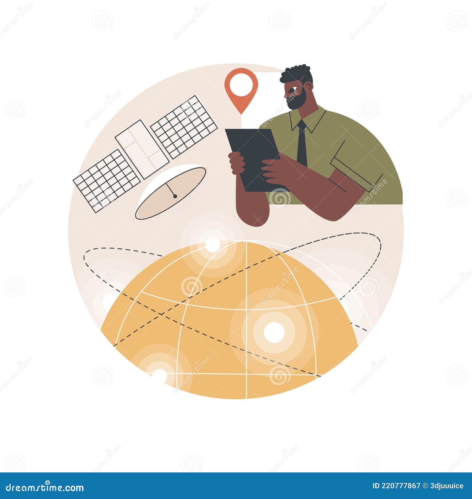 Earth Observation Isolated Concept Vector Illustration Set ...