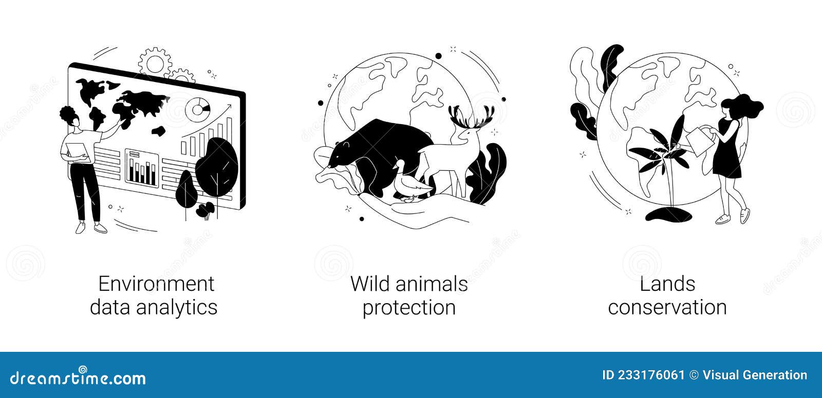 Earth Observation Abstract Concept Vector Illustrations. Stock Vector ...