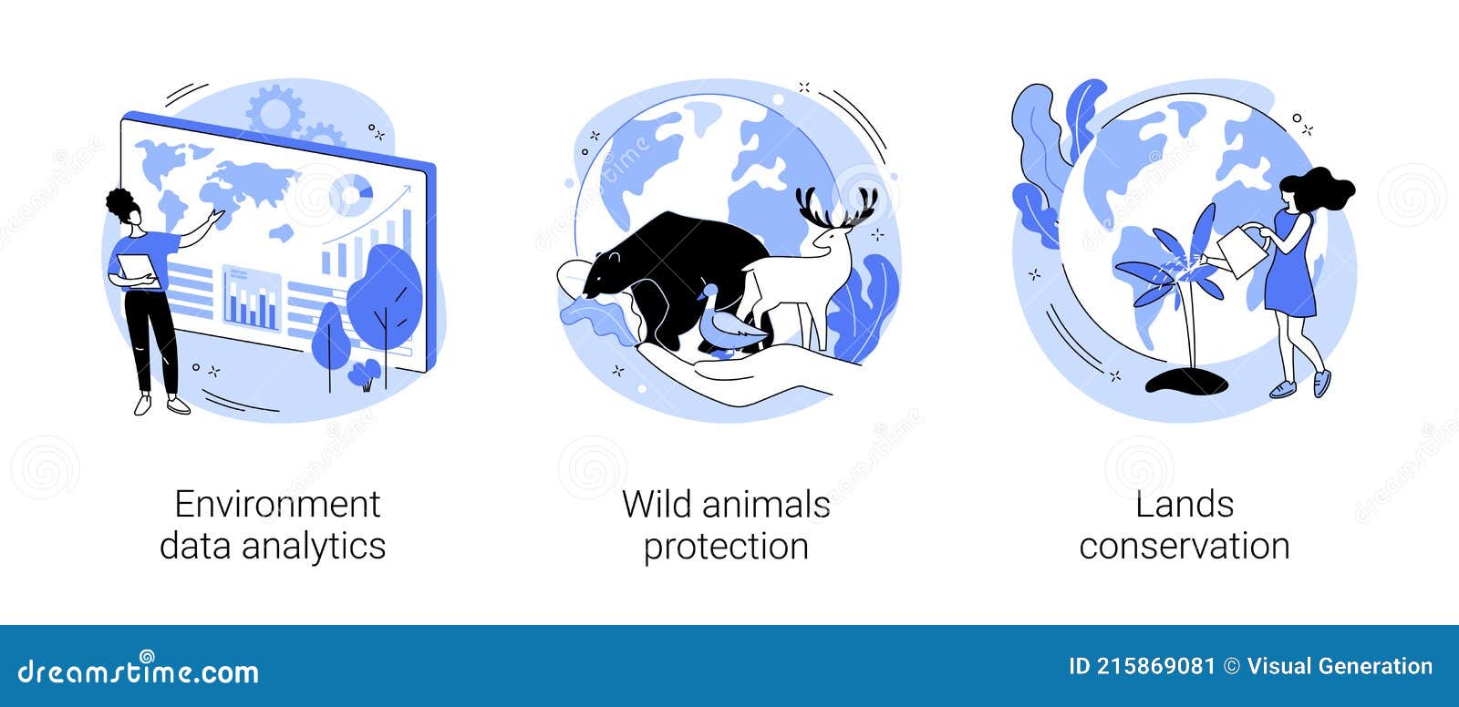 Observation Of Animals In Wild. Ecologists Scientists Conduct Research ...