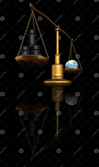 Earth-oil scale 2 stock illustration. Illustration of scale - 5237616