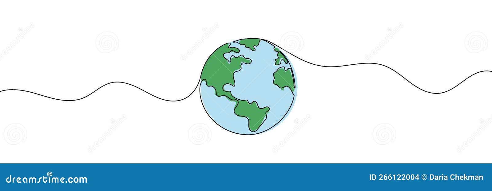 Earth One Line Drawing. Continuous Line Globe Stock Vector ...