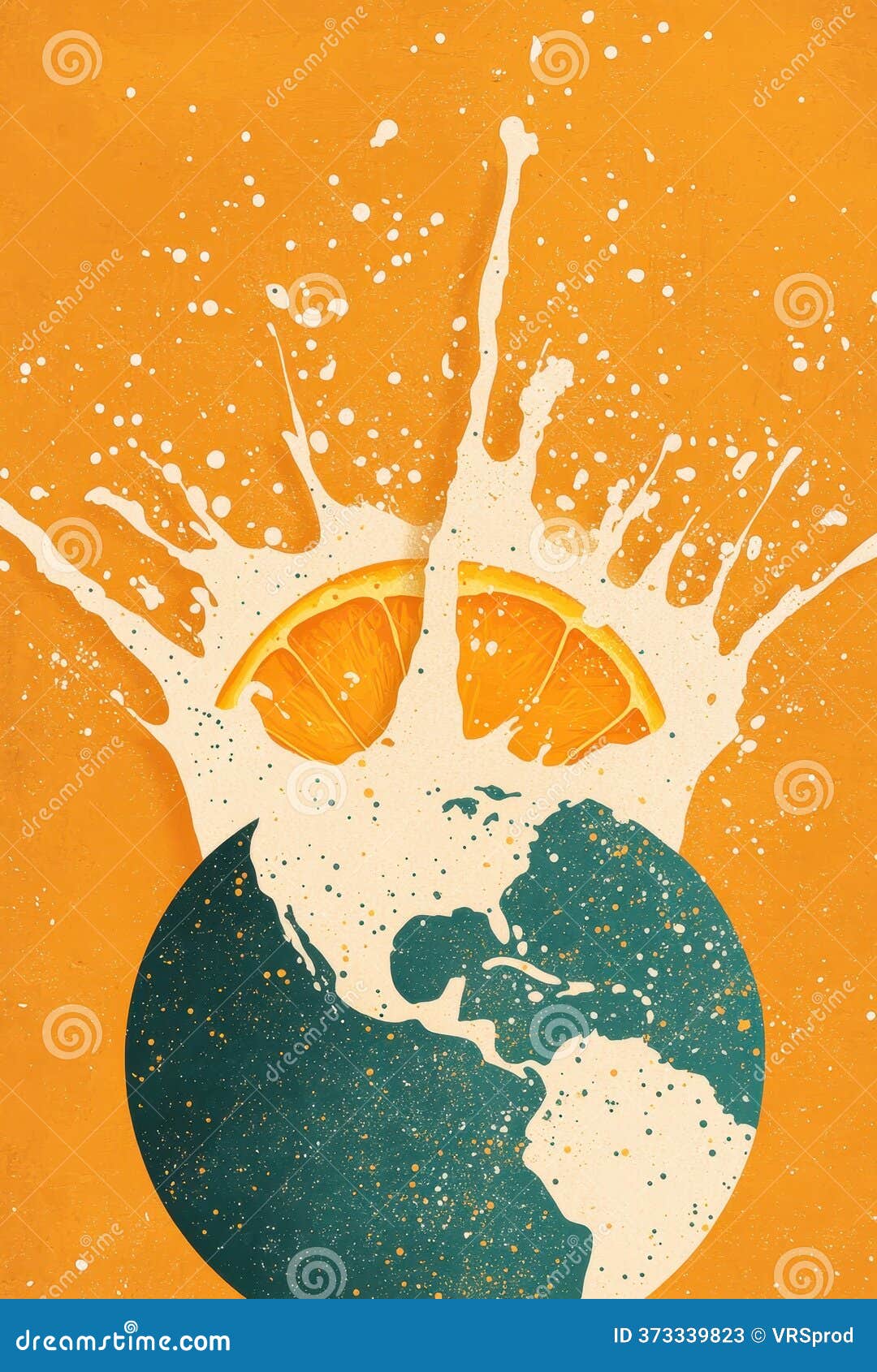 Earth And Orange Splash Concept Art Royalty-Free Stock Photography ...
