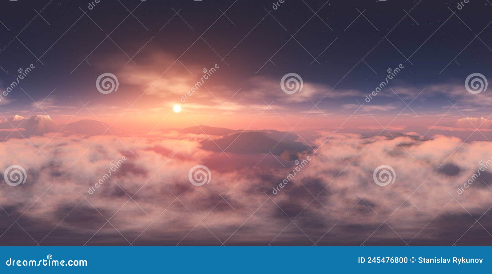 Earth from Orbit, HDRI, 3d Rendering Stock Illustration - Illustration ...