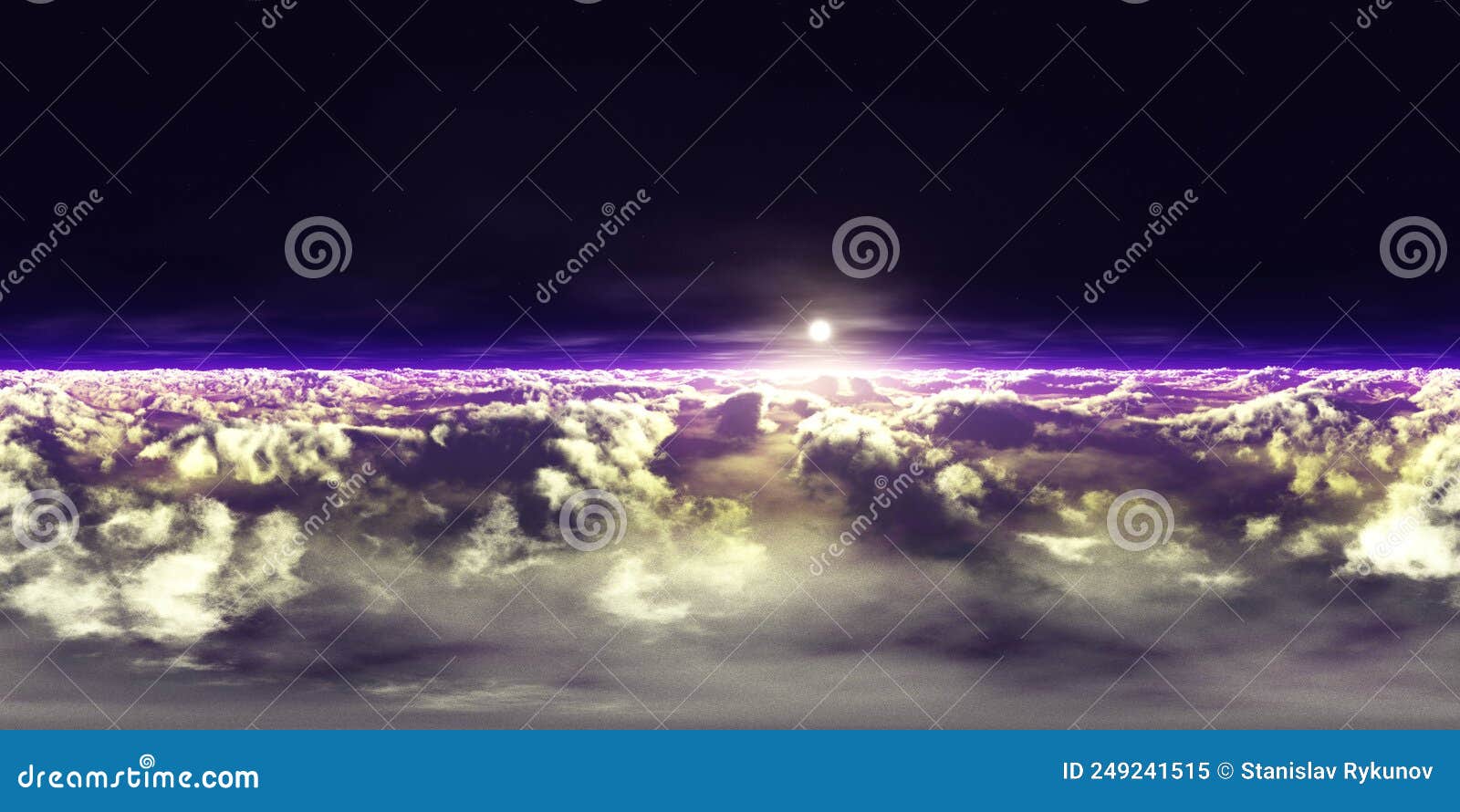 Earth from Orbit, HDRI, 3d Rendering Stock Illustration - Illustration ...