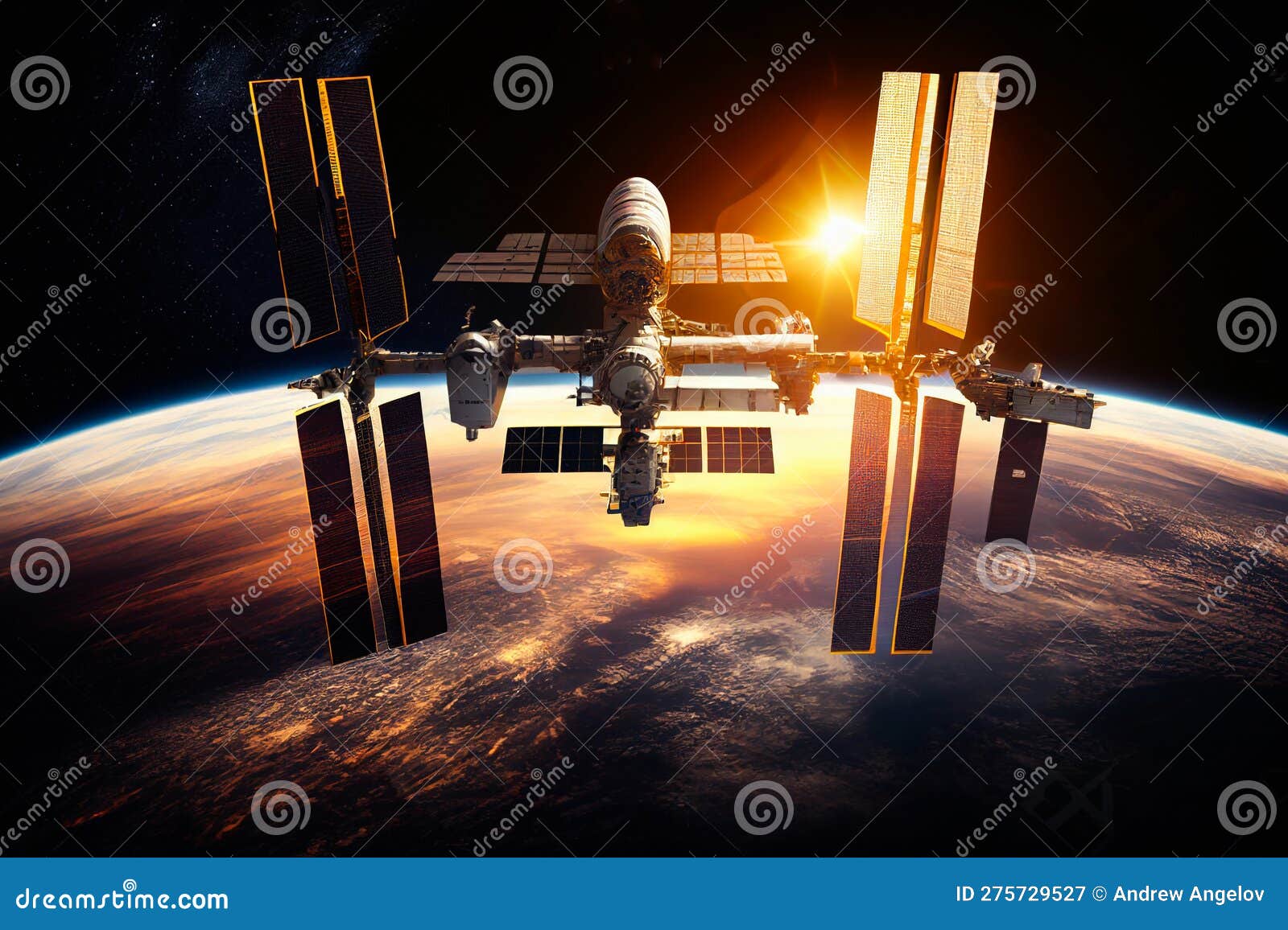 Earth Orbit with Satellite. Satellite Connection. World Global Net ...