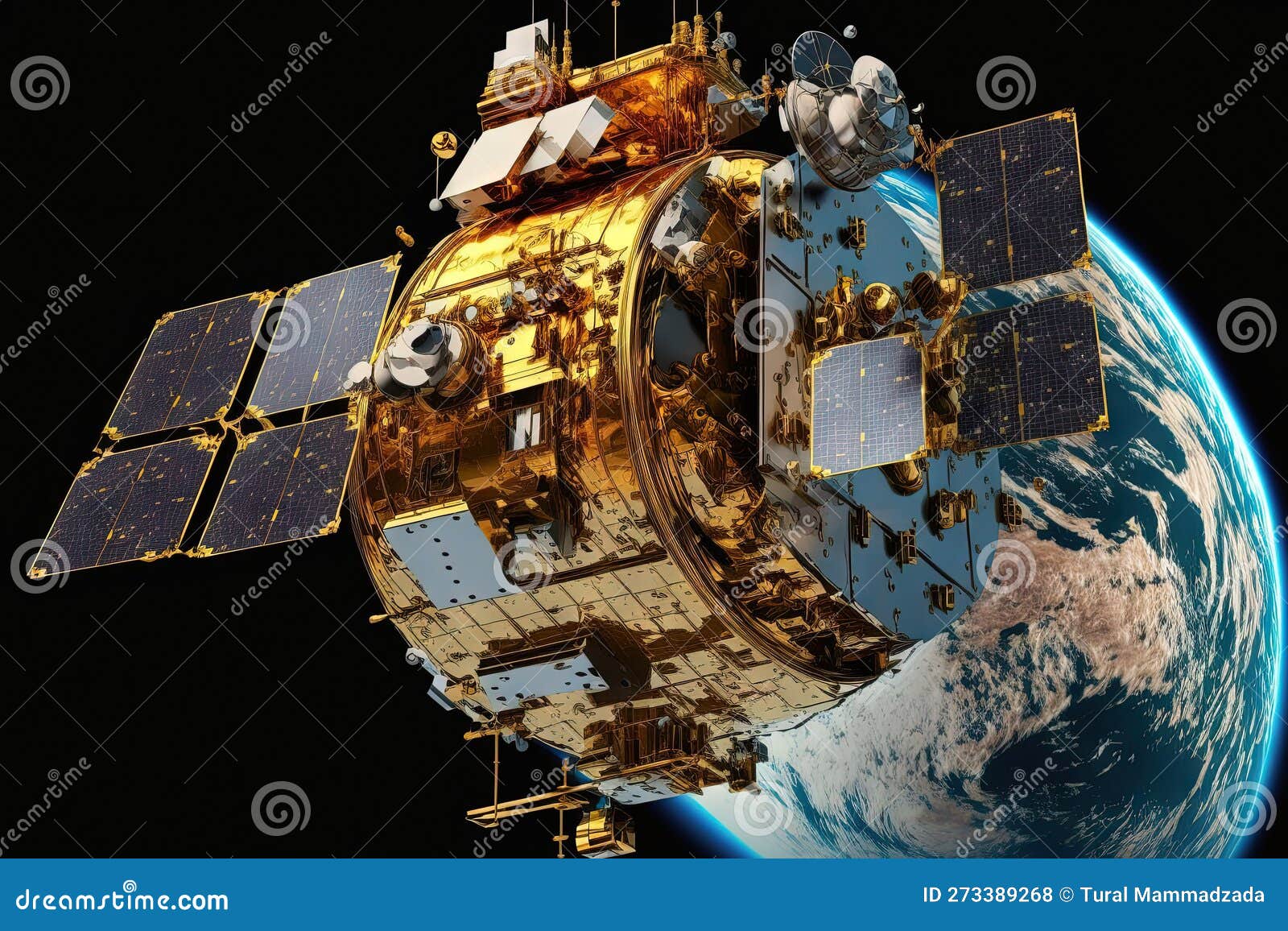 Earth-orbiting Satellite. NASA Supplied this Photograph Stock ...