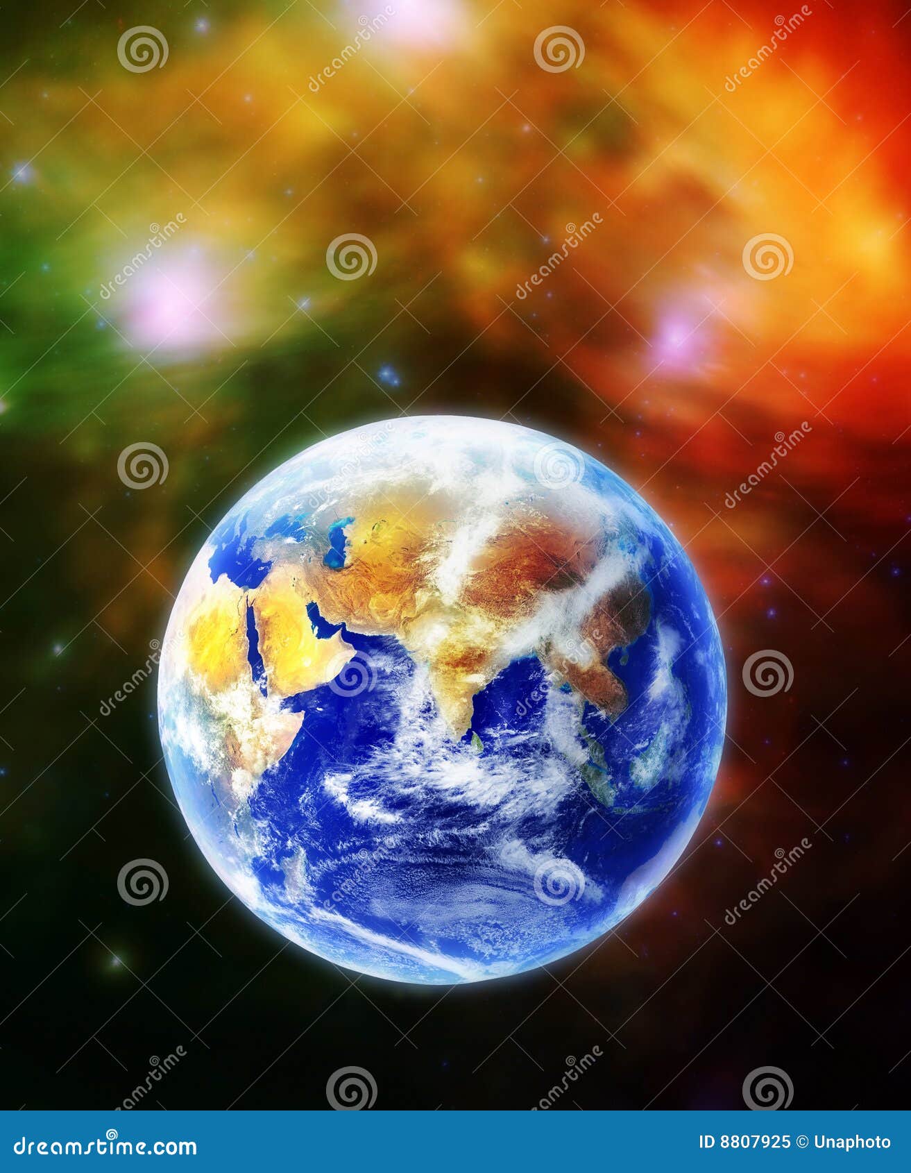 The Earth, Our Home Planet Terra in Space Stock Illustration ...