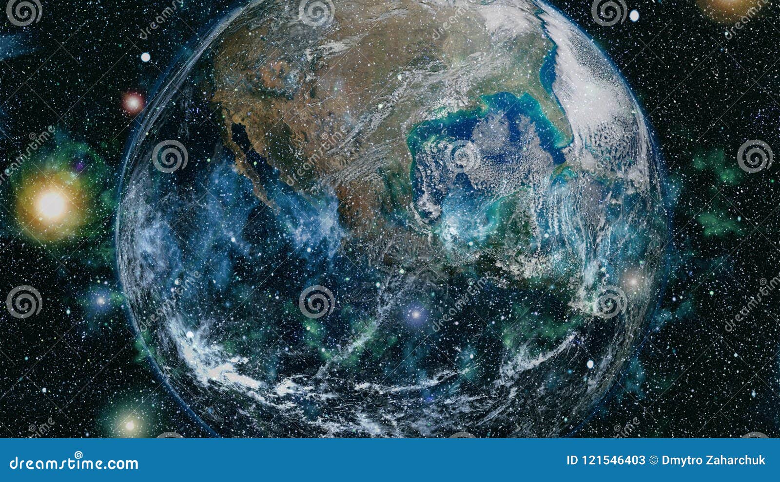 Earth in Outer Space, Galaxies and Planets . Elements of this Image ...