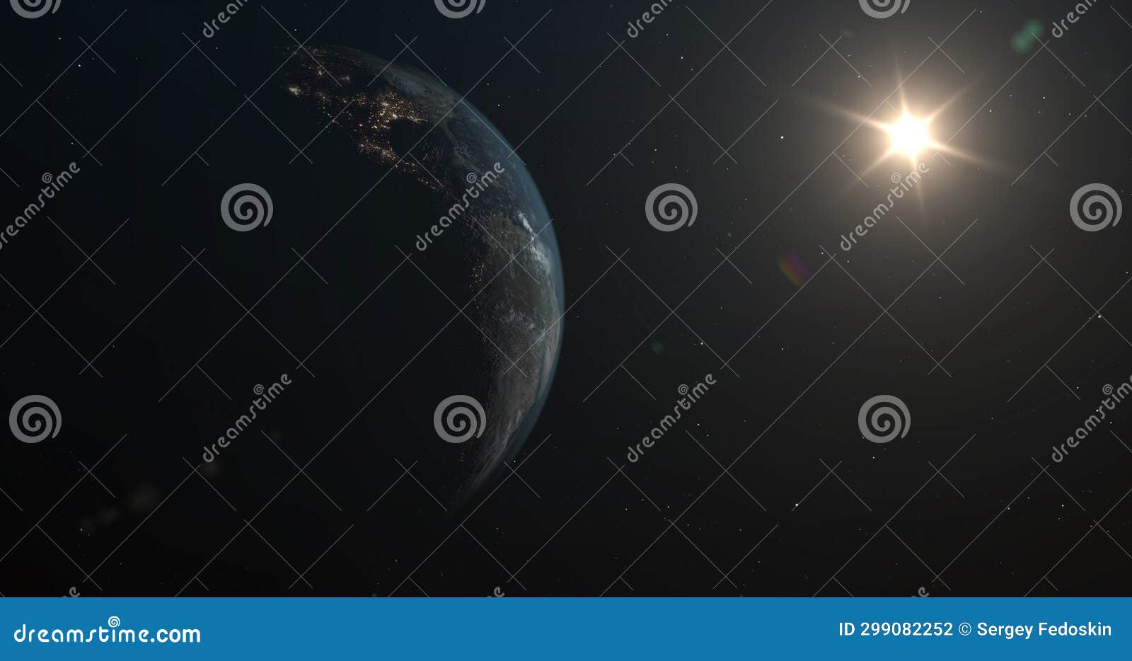 Earth in the Outer Space. Orbit of Planet Stock Photo - Image of orbit ...