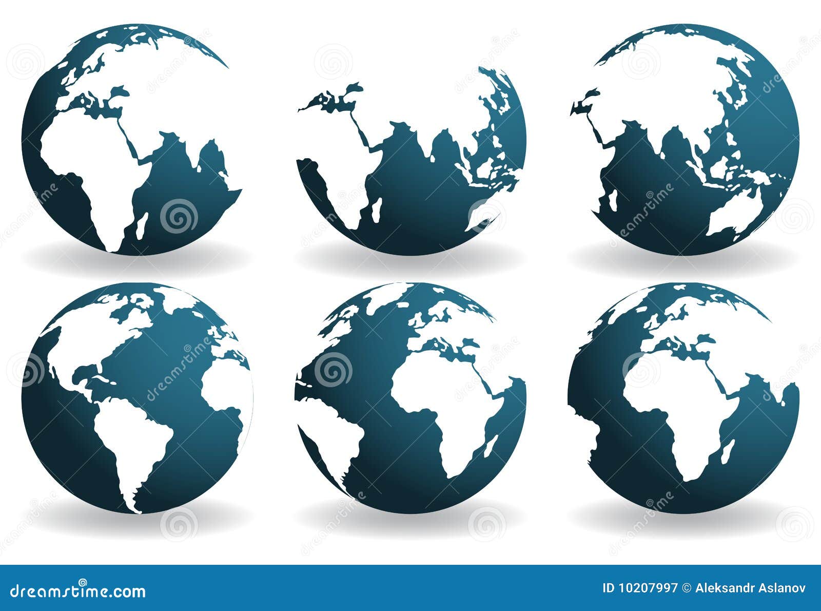 Earth over continents. stock illustration. Illustration of globe - 10207997