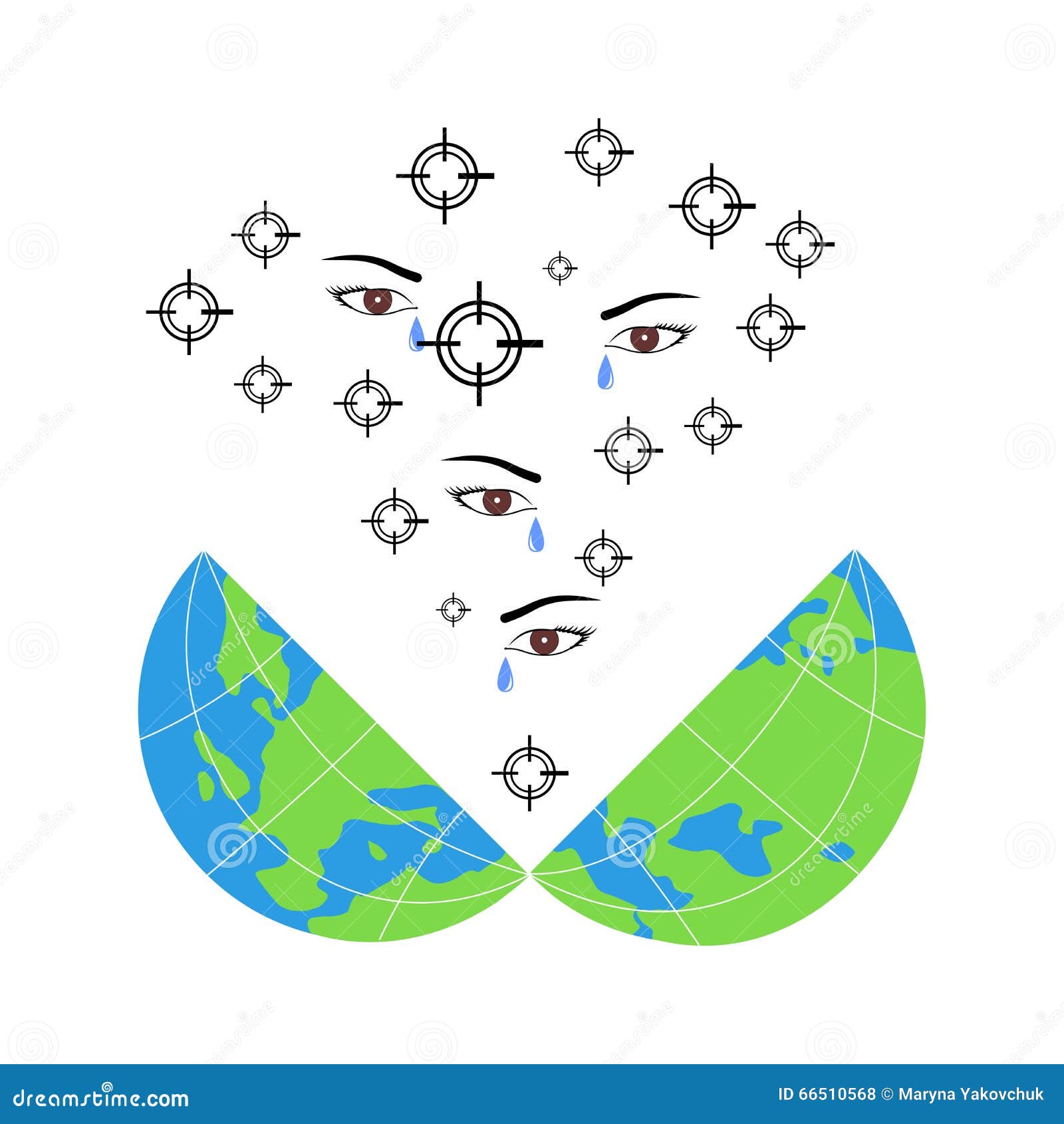 Earth and pain stock vector. Illustration of life, unrequited - 66510568