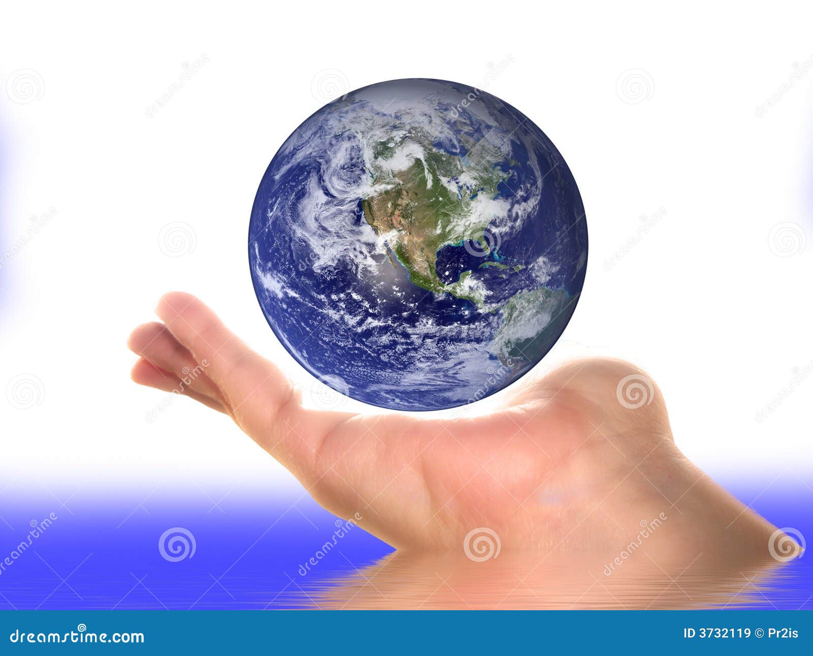 Earth On A Palm Picture. Image: 3732119