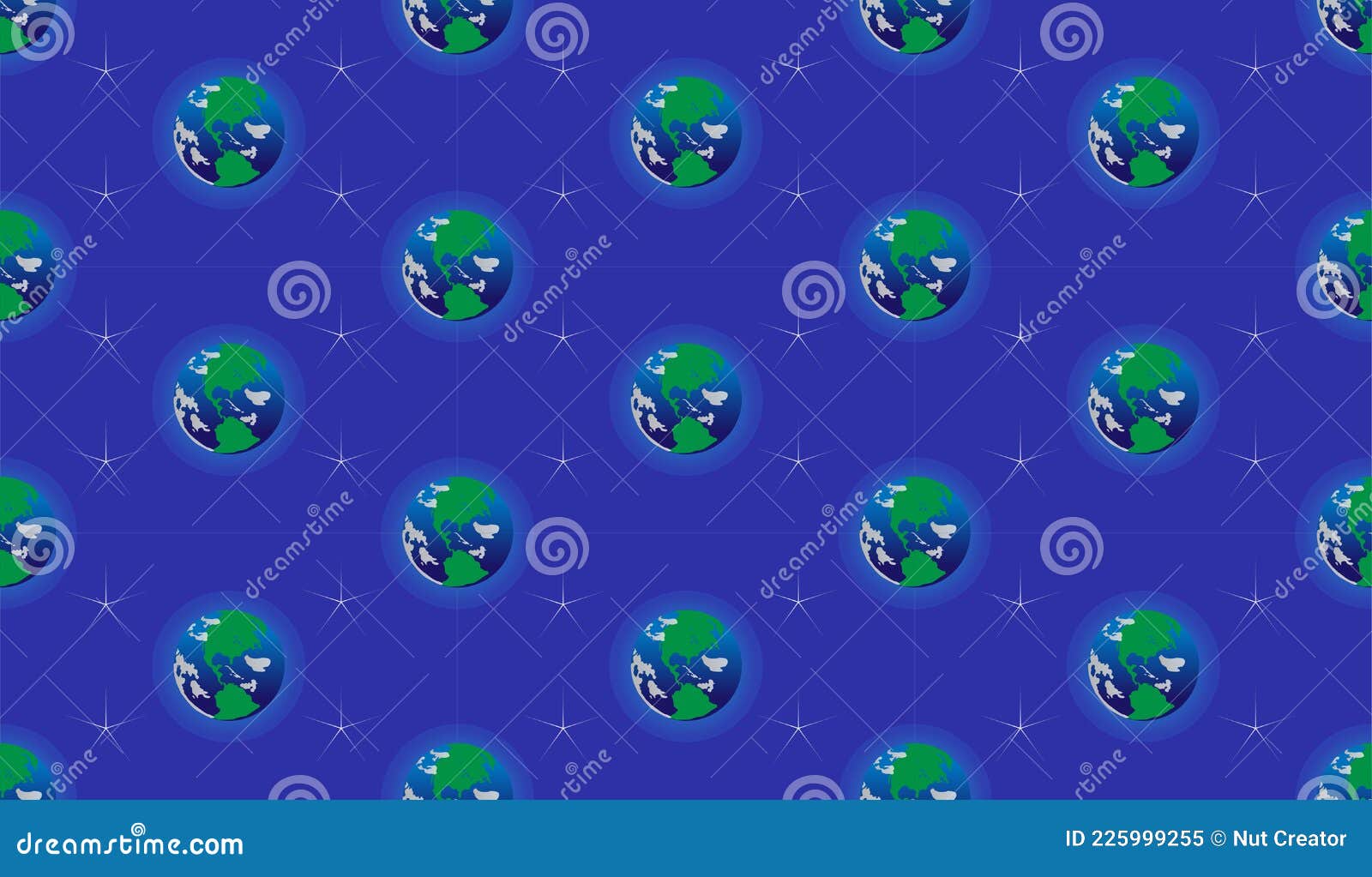 Earth Pattern Seamless stock vector. Illustration of pattern - 225999255