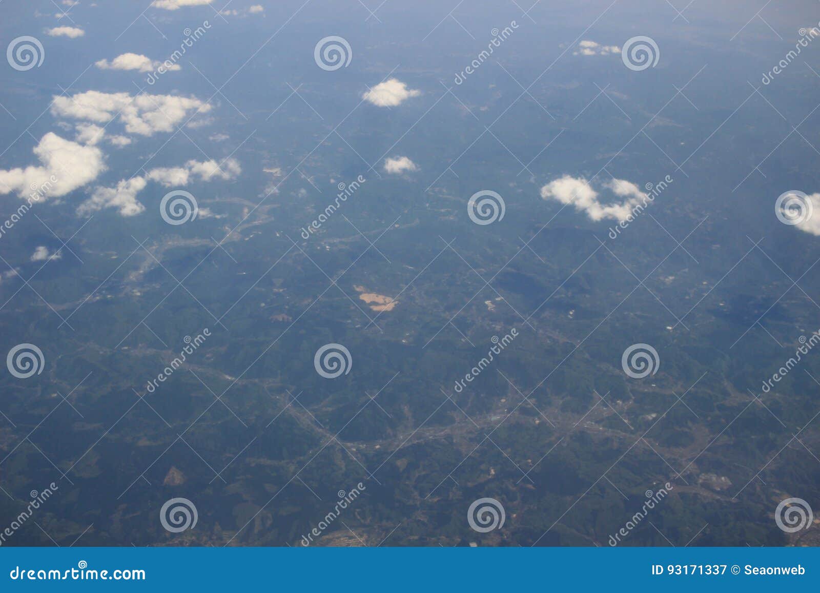 Earth Photo from High Above Ground Stock Image - Image of clouds ...