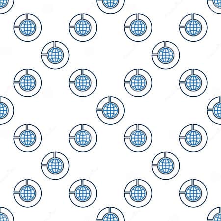 Earth in Pie Chart Vector Linear Seamless Pattern Stock Illustration ...