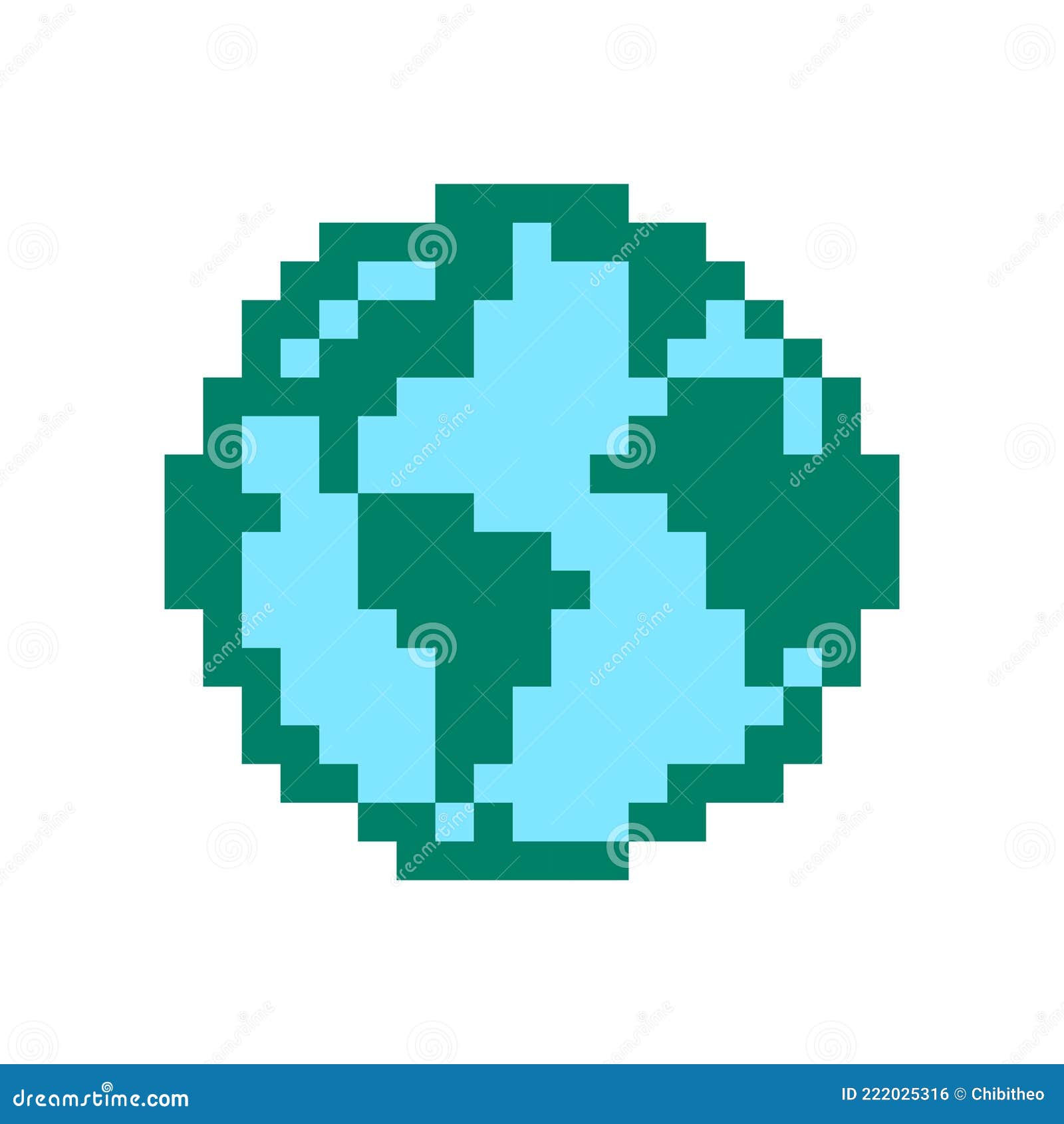 Earth. Pixel Earth Globe Image Vector Stock Vector - Illustration of ...
