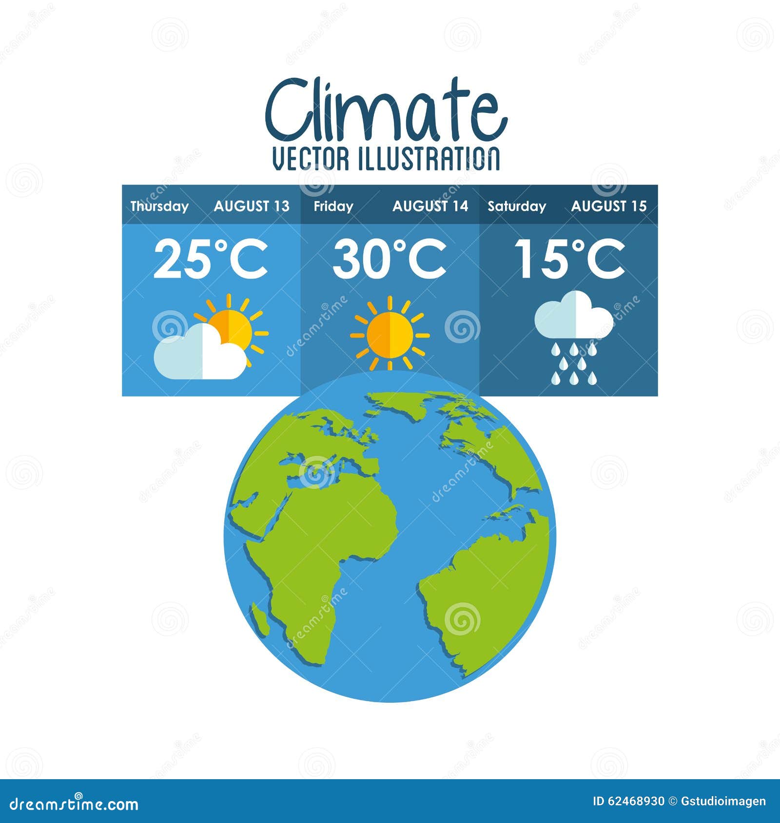 Earth Planet Climate Design Stock Illustration - Illustration of global ...