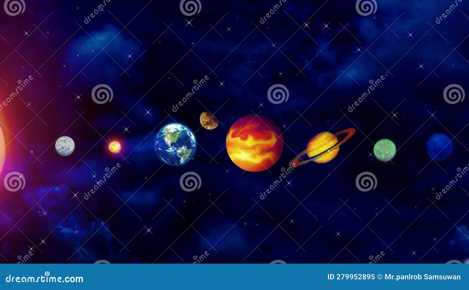 Earth is the only Planet that Has Life. Stock Illustration ...