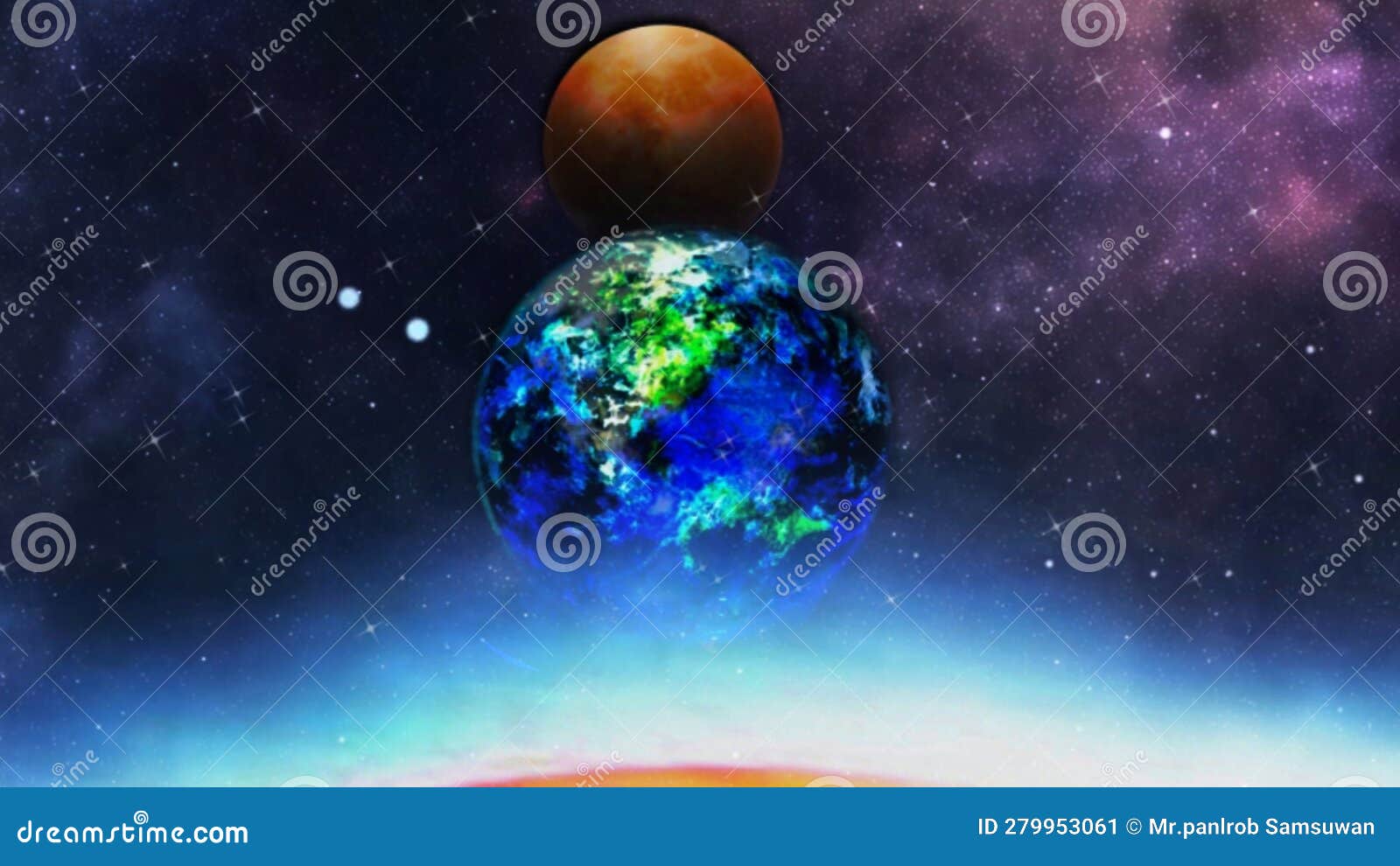Earth is the only Planet that Has Life. Stock Illustration ...