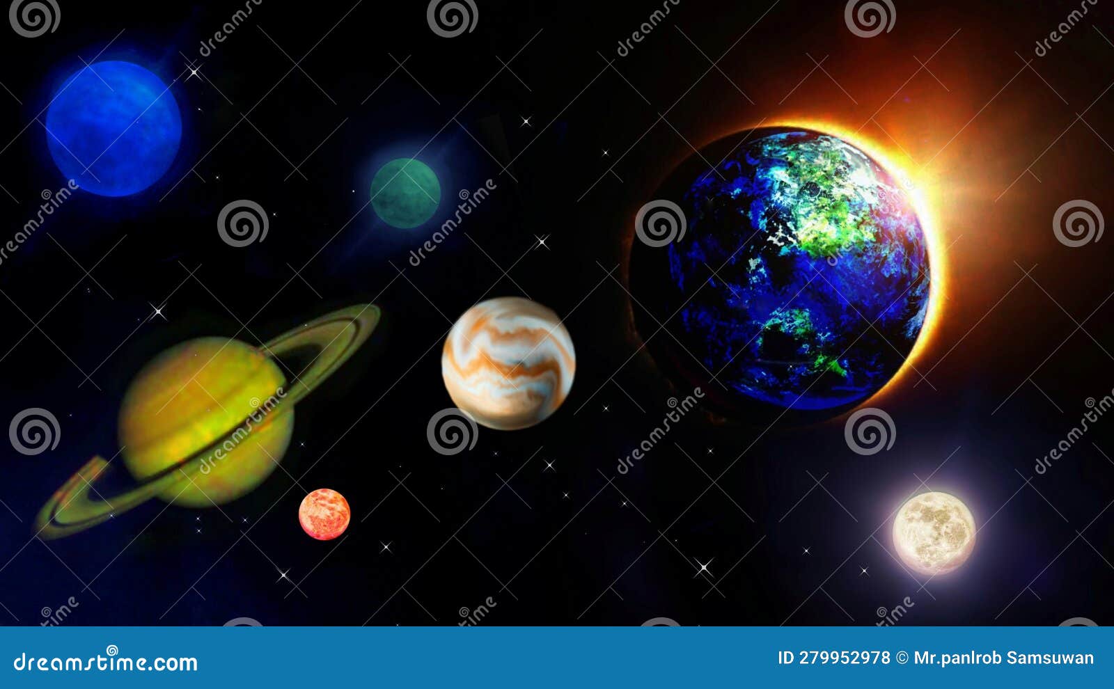 Earth is the only Planet that Has Life. Stock Illustration ...