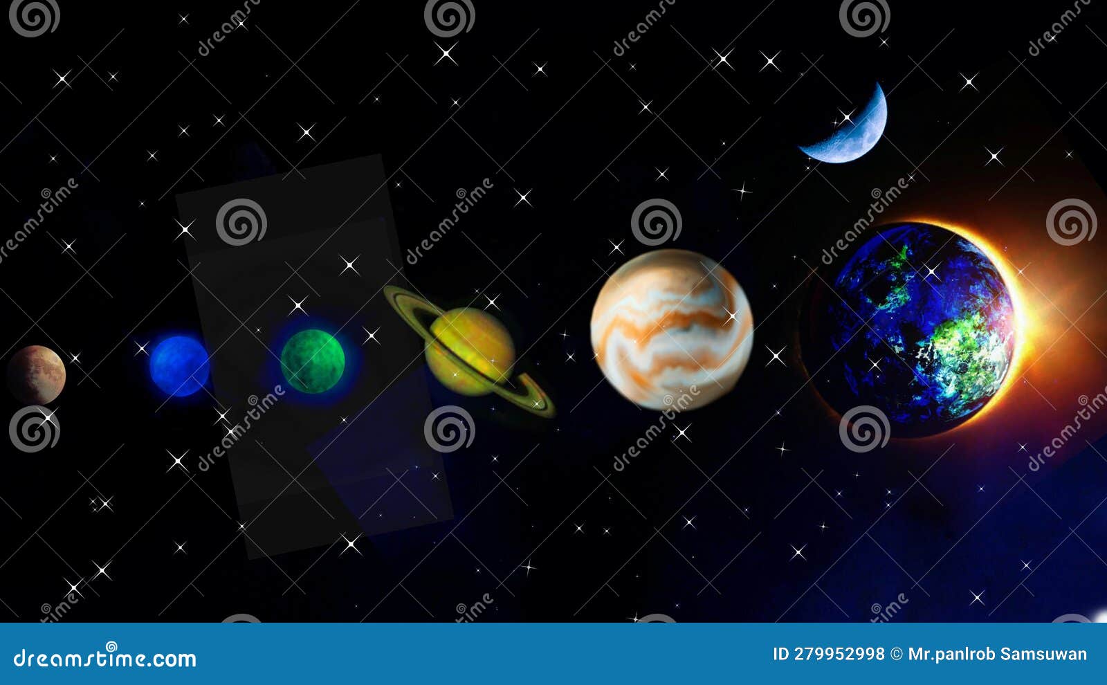 Earth is the only Planet that Has Life. Stock Illustration ...