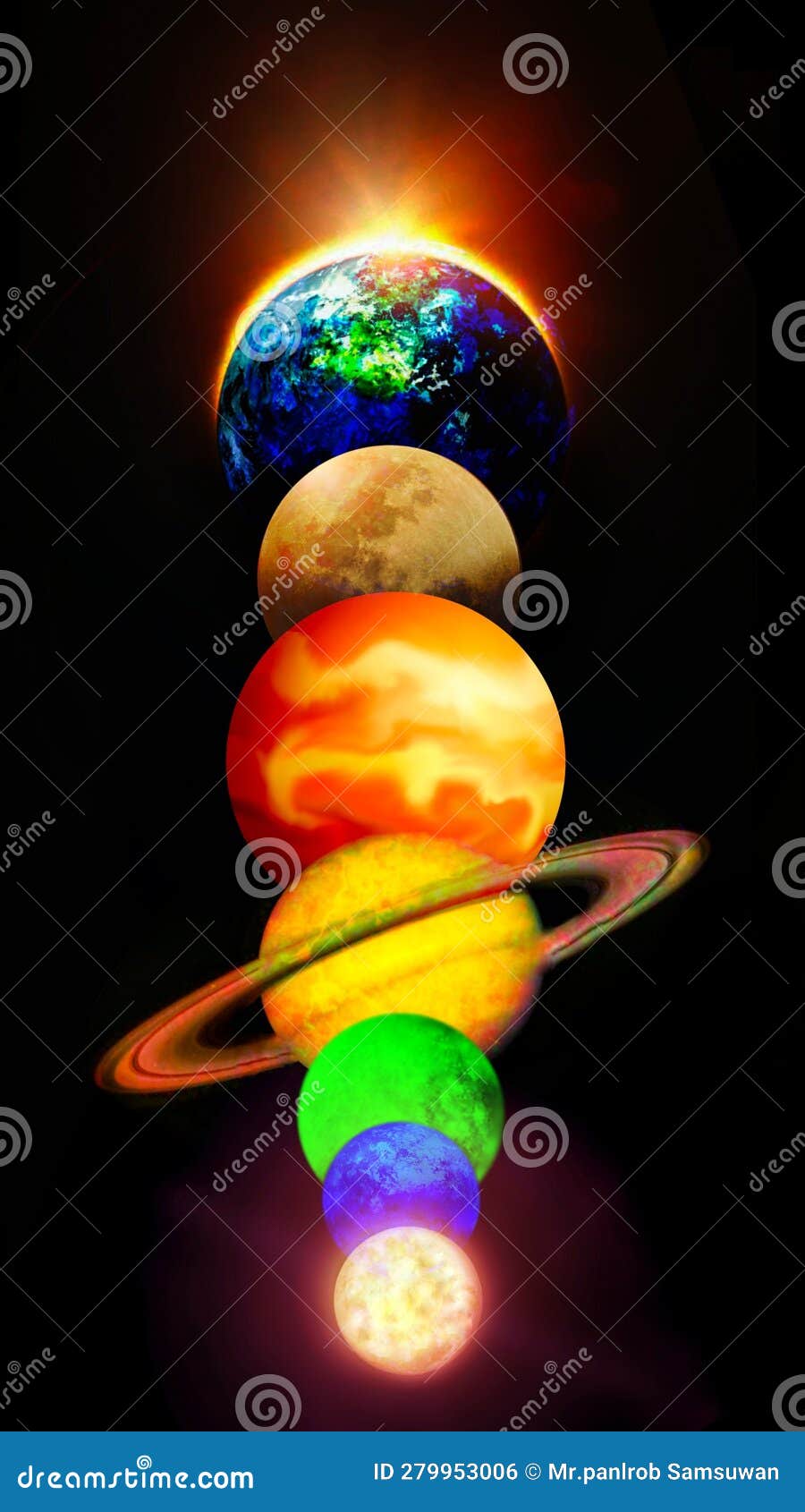 Earth is the only Planet that Has Life. Stock Illustration ...