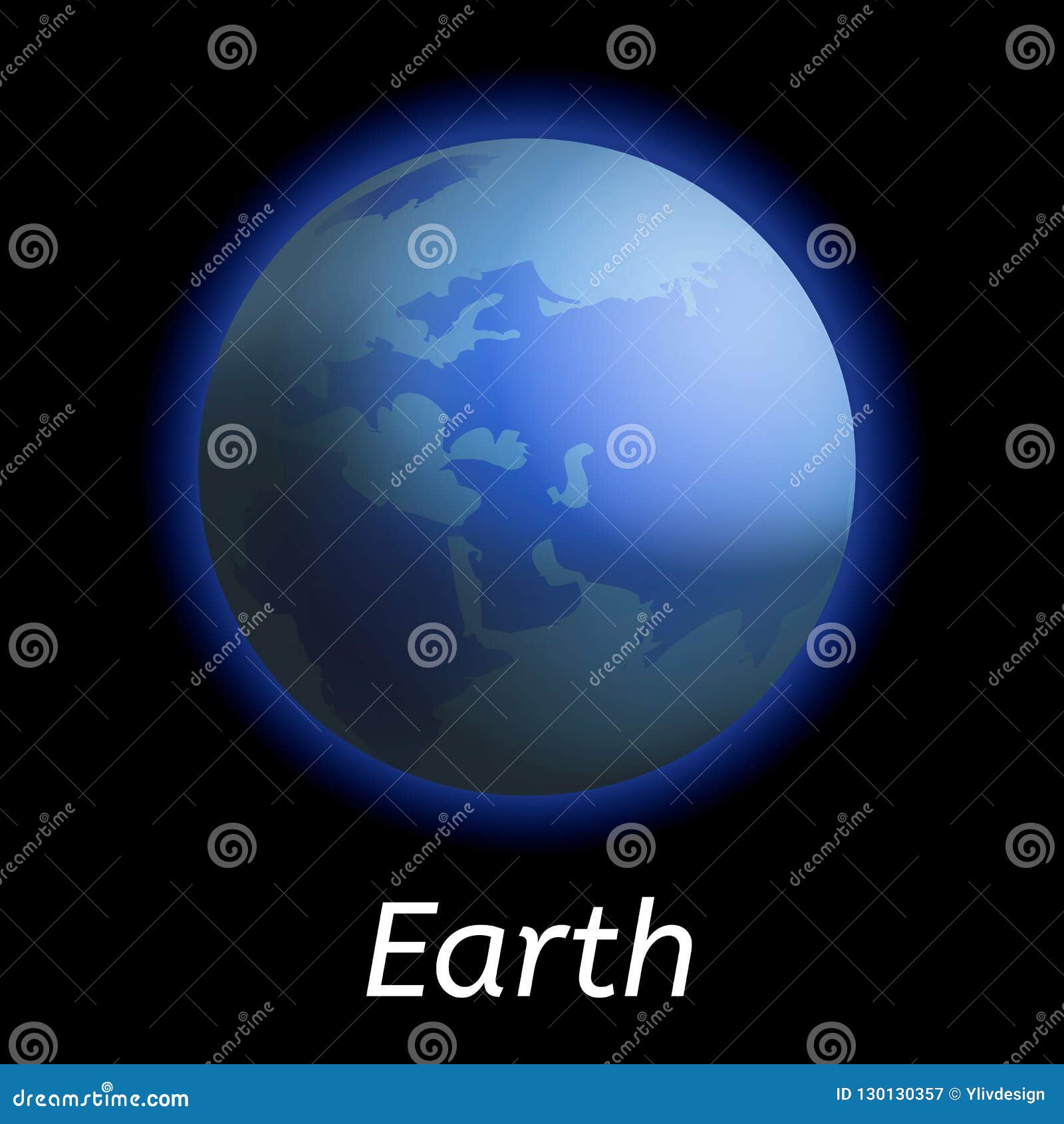 Earth Planet Icon, Realistic Style Stock Vector - Illustration of ...