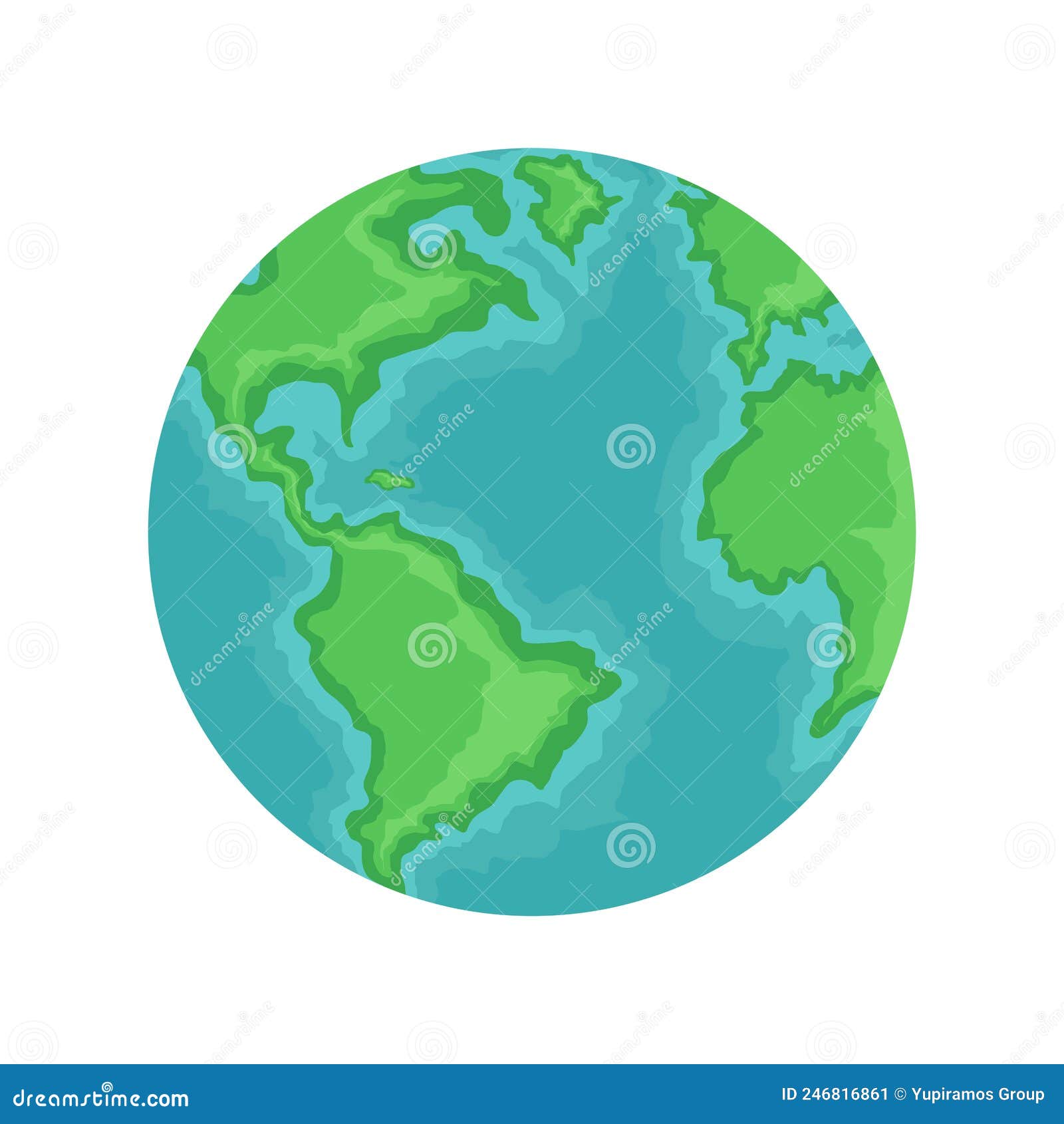 Earth planet map stock vector. Illustration of concept - 246816861