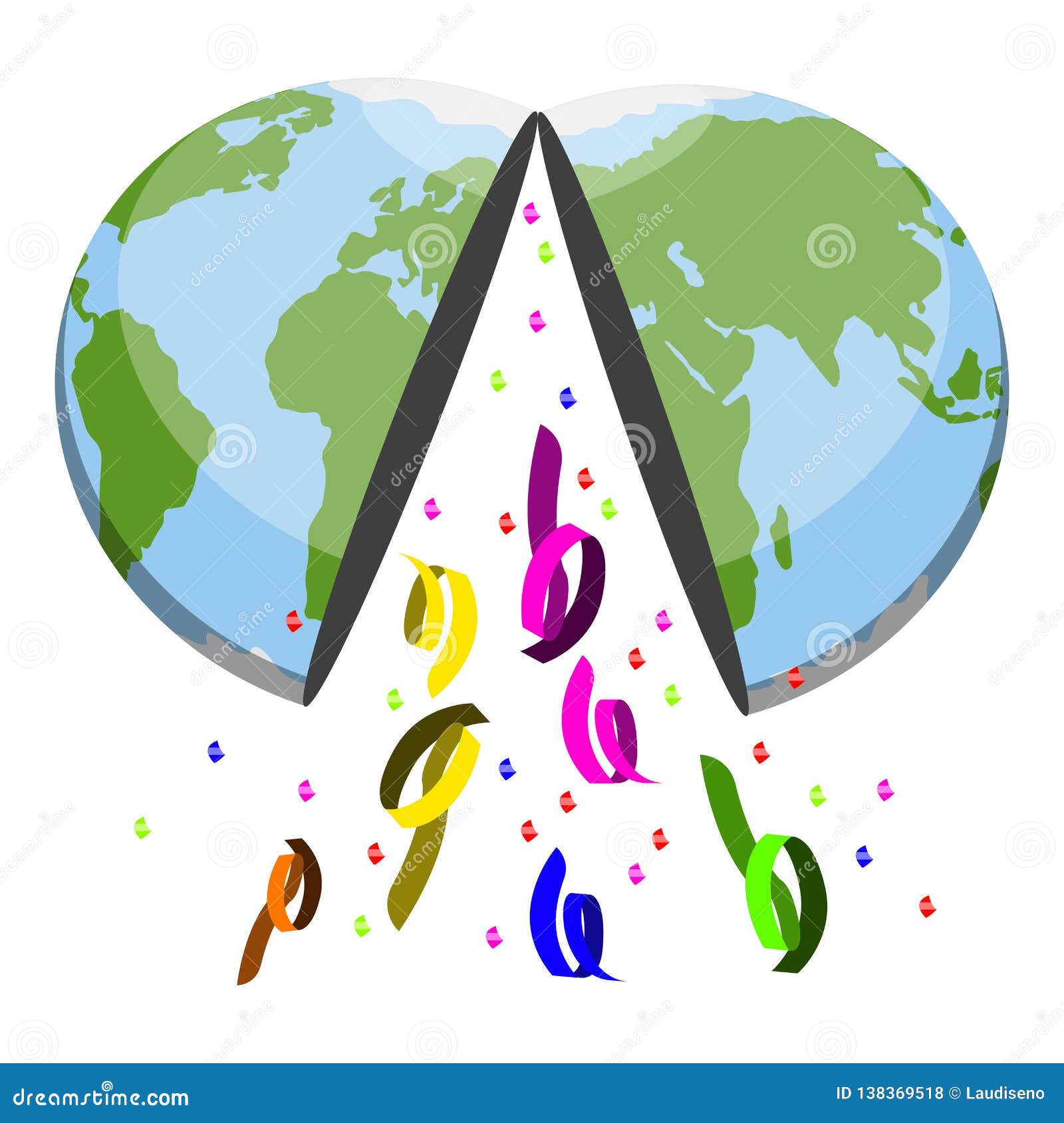 Earth planet pinata stock vector. Illustration of care - 138369518