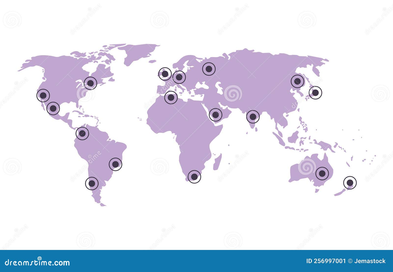 Earth planet with points stock vector. Illustration of business - 256997001
