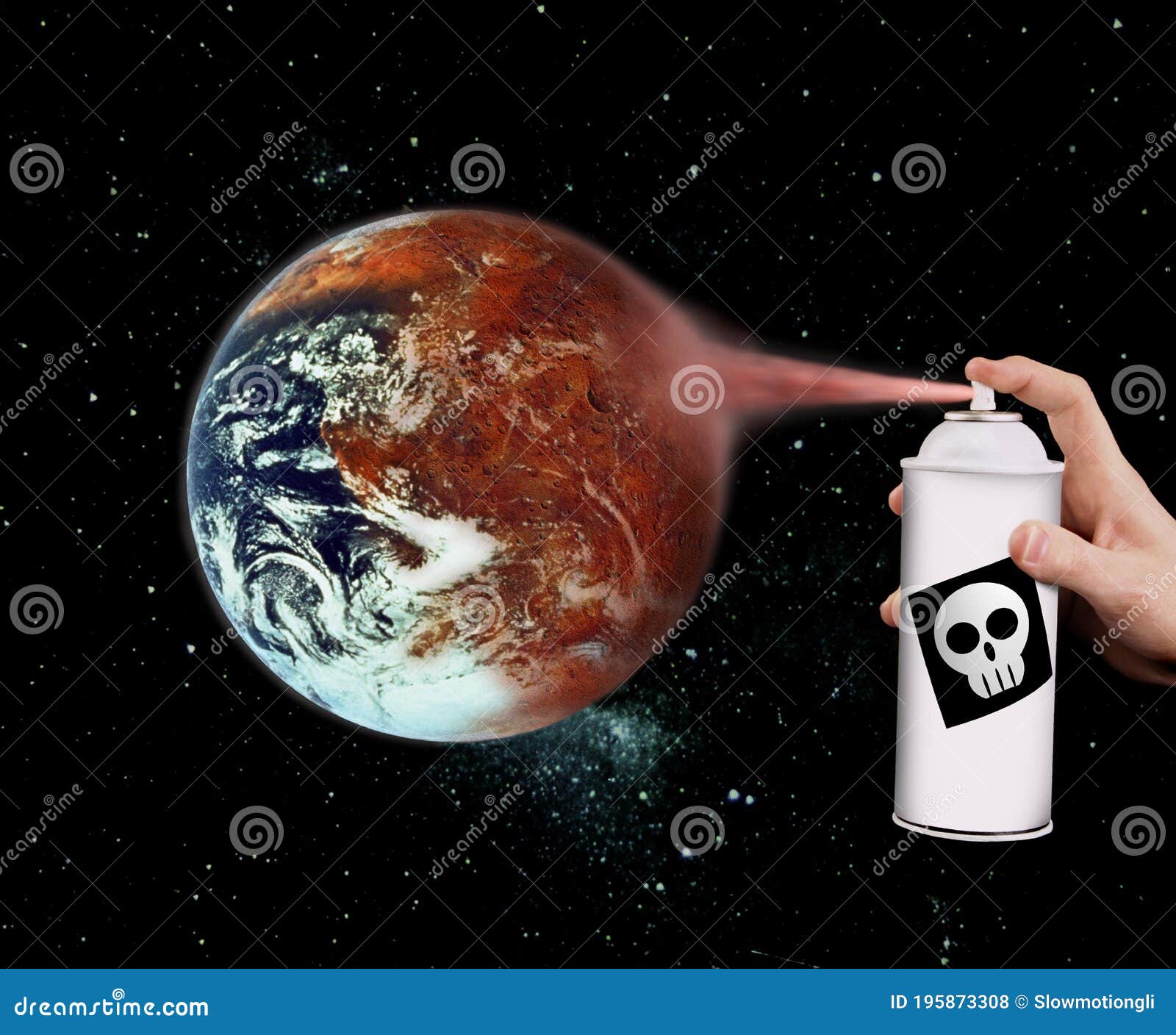 The Earth Planet`s Pollution, Symbolic Image Stock Photo - Image of ...