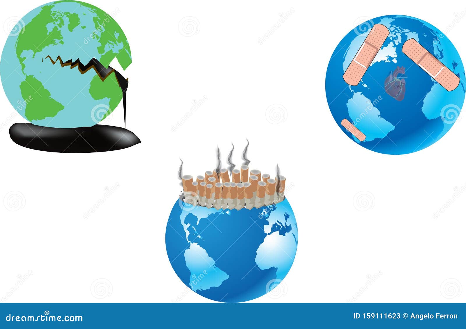 Earth Planet Sick with Patches Stock Vector - Illustration of ...