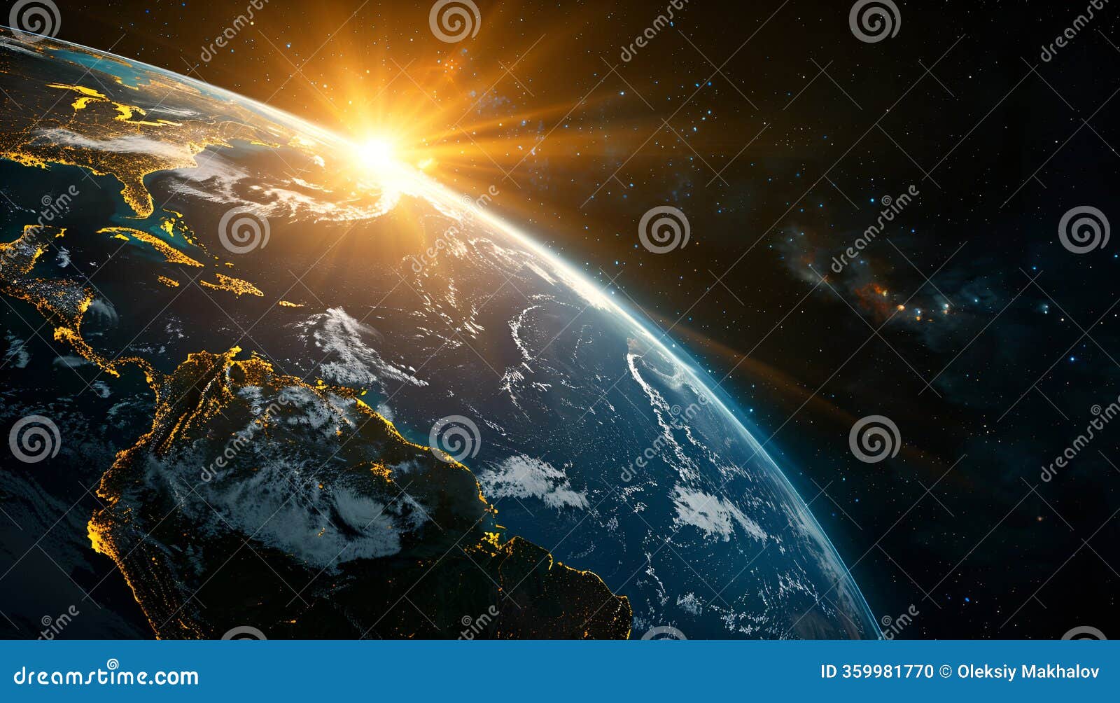 Earth Planet of Solar System. Data Exchange and Global Network Over the ...