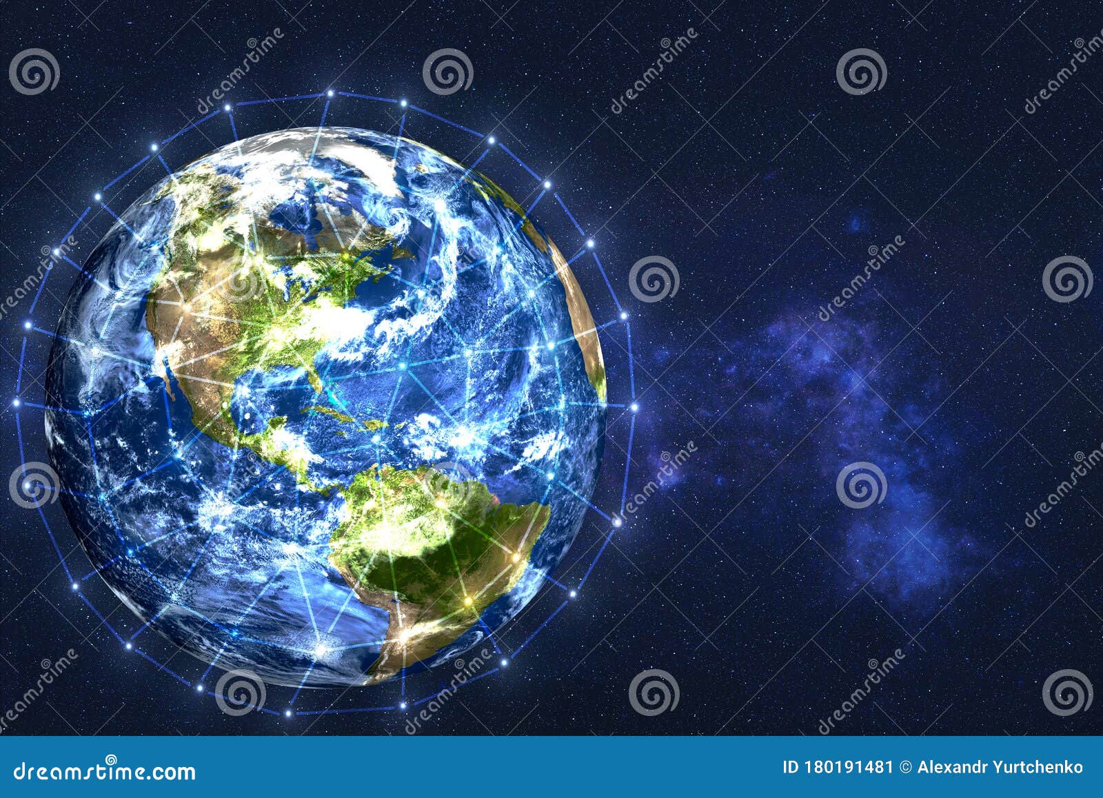 Single Earth Planet in Space Stock Illustration - Illustration of outer ...